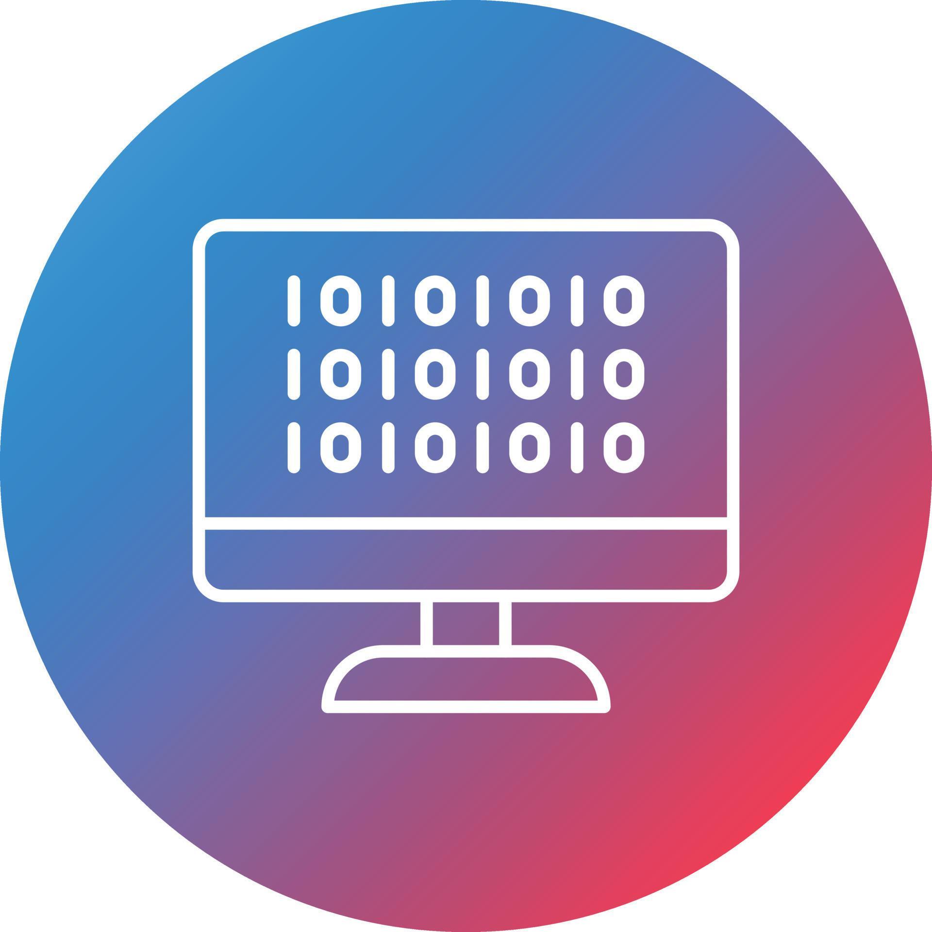 Binary Code Line Gradient Circle Background Icon 16866202 Vector Art at Vecteezy