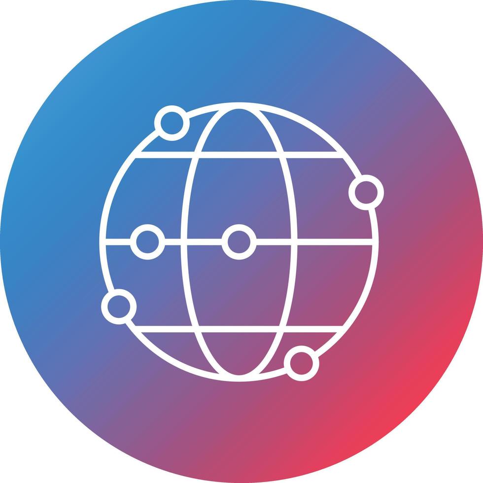 Globe Line Gradient Circle Background Icon 16866321 Vector Art at Vecteezy
