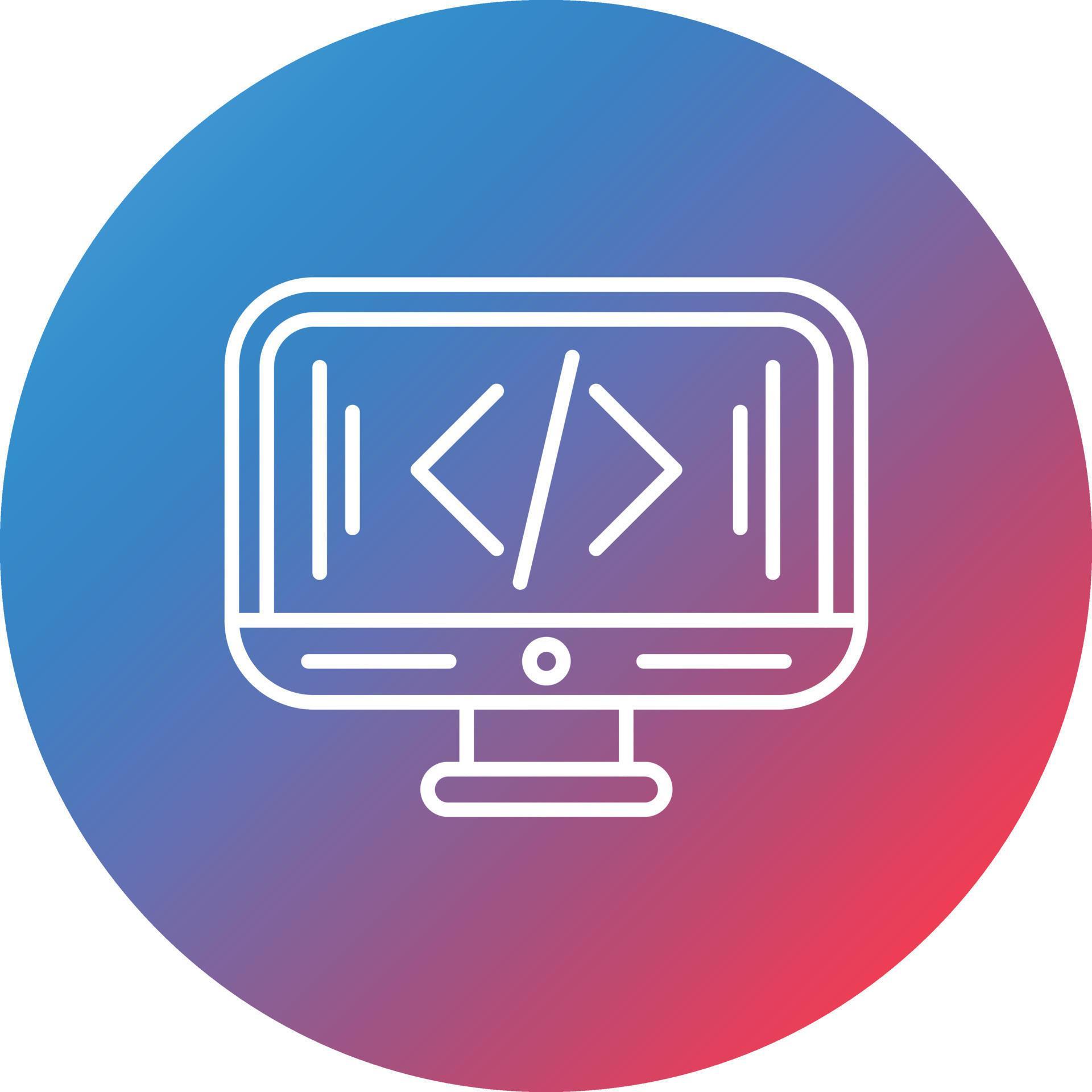 Programmer Line Gradient Circle Background Icon 16866543 Vector Art at ...