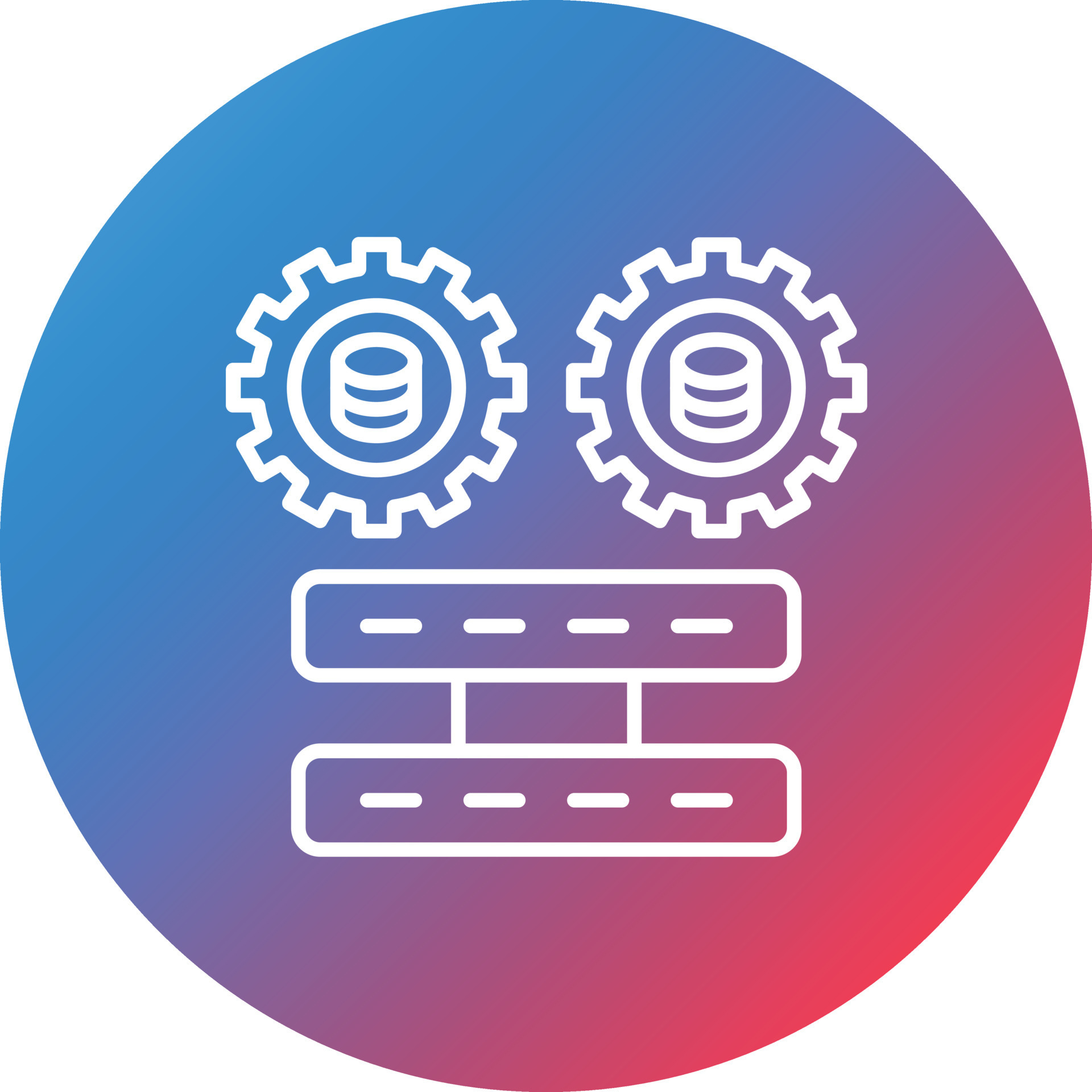 Configuration Line Gradient Circle Background Icon 16867818 Vector Art