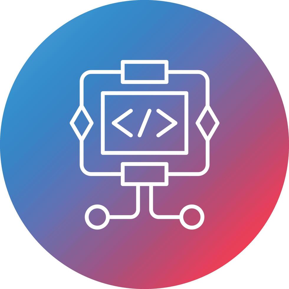 Algorithm Line Gradient Circle Background Icon 16867824 Vector Art at ...