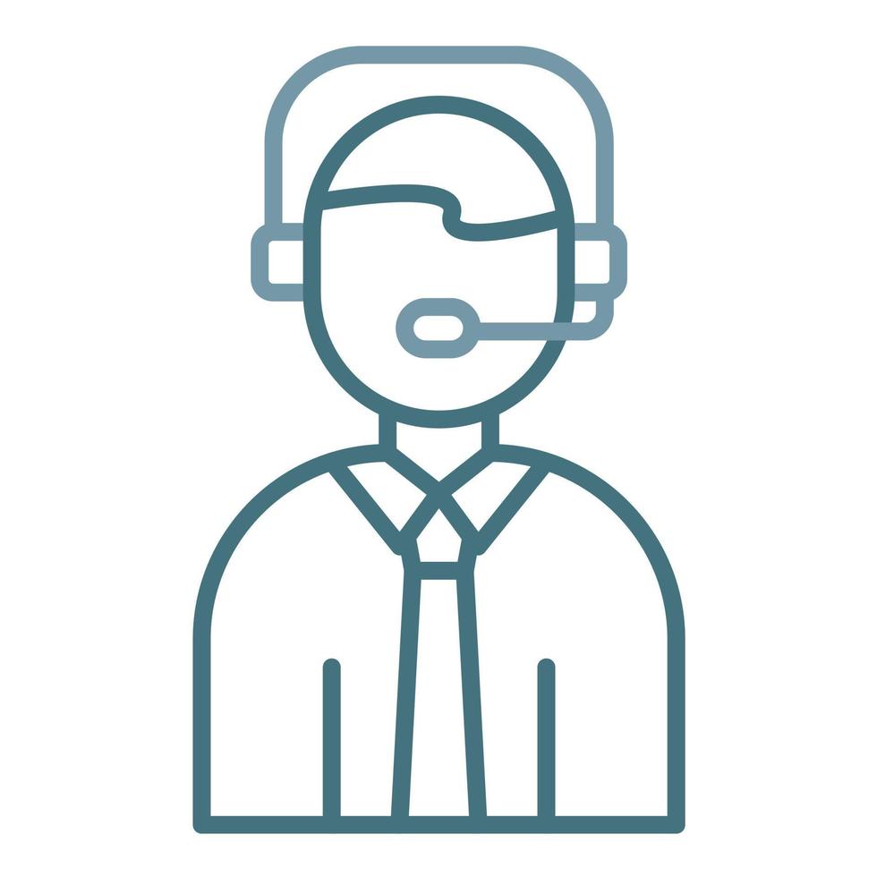 Operator Line Two Color Icon 16868905 Vector Art at Vecteezy