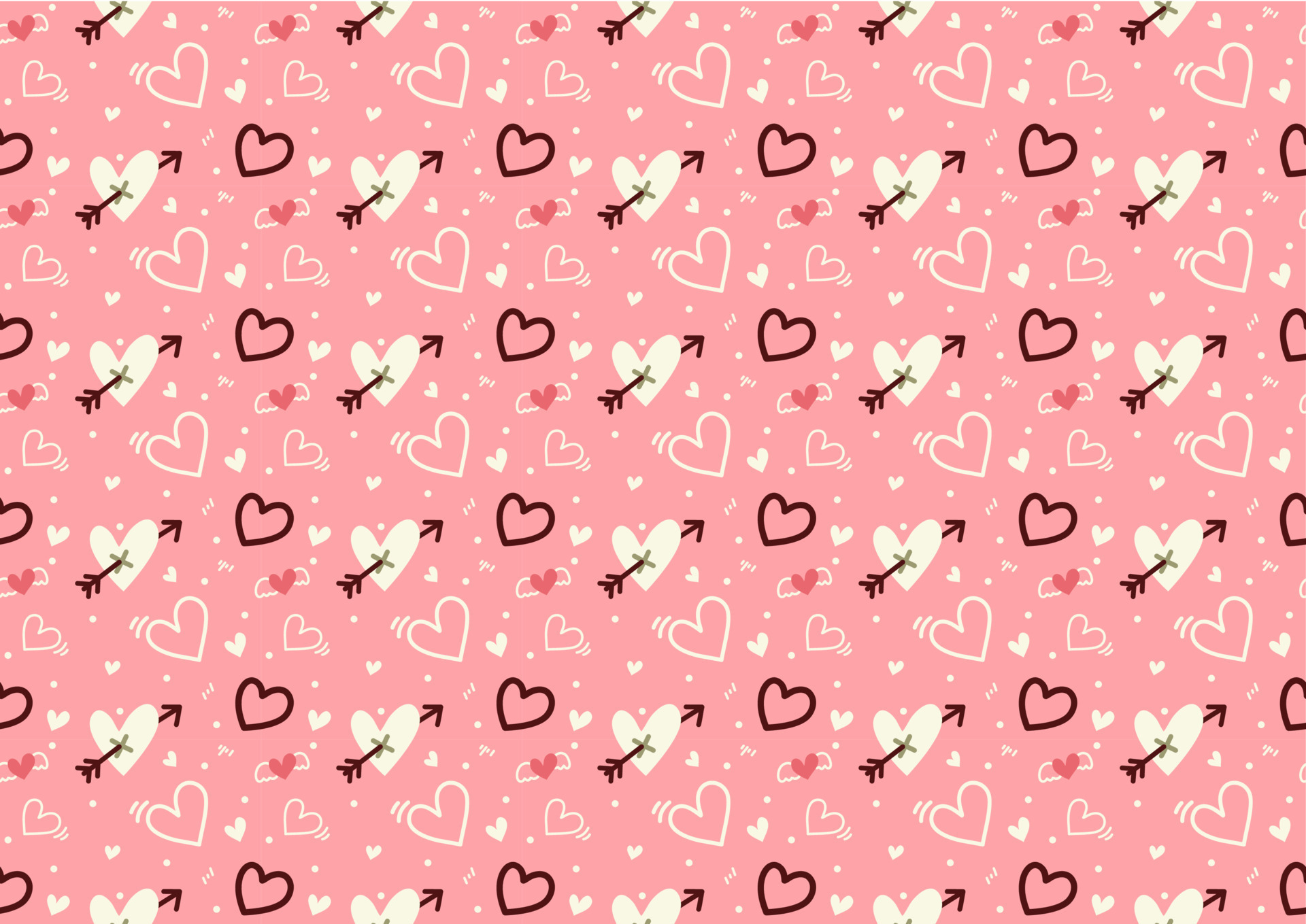 Heart Pattern Seamless Vector Background 16869658 Vector Art At Vecteezy