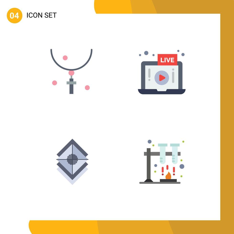 Stock Vector Icon Pack Of 4 Line Signs And Symbols For Cross Arrange