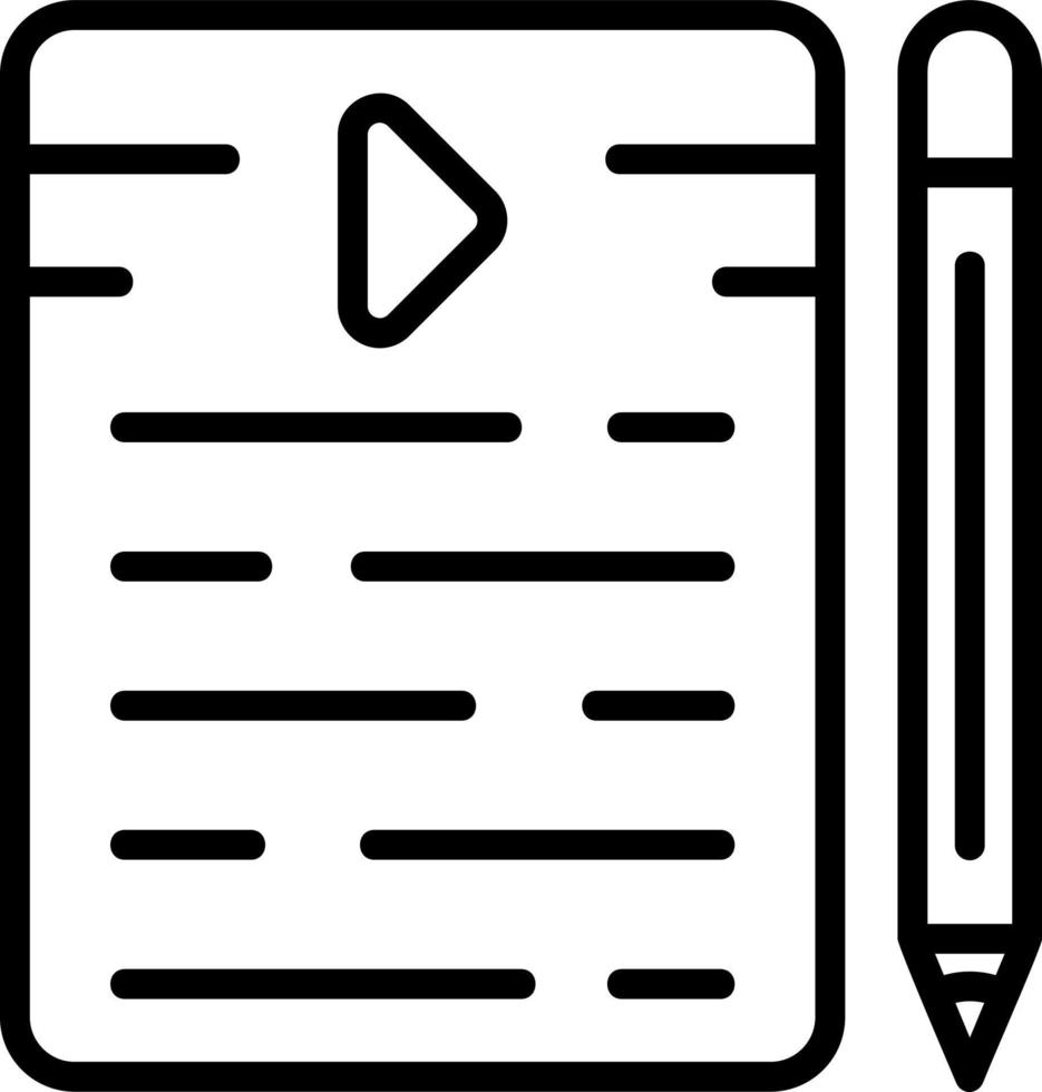 Script Writing Vector Icon Design 16871747 Vector Art At Vecteezy