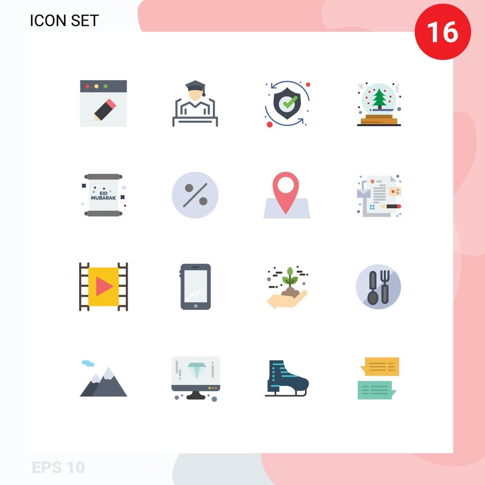 16 Flat Color Concept For Websites Mobile And Apps Invitation Tree