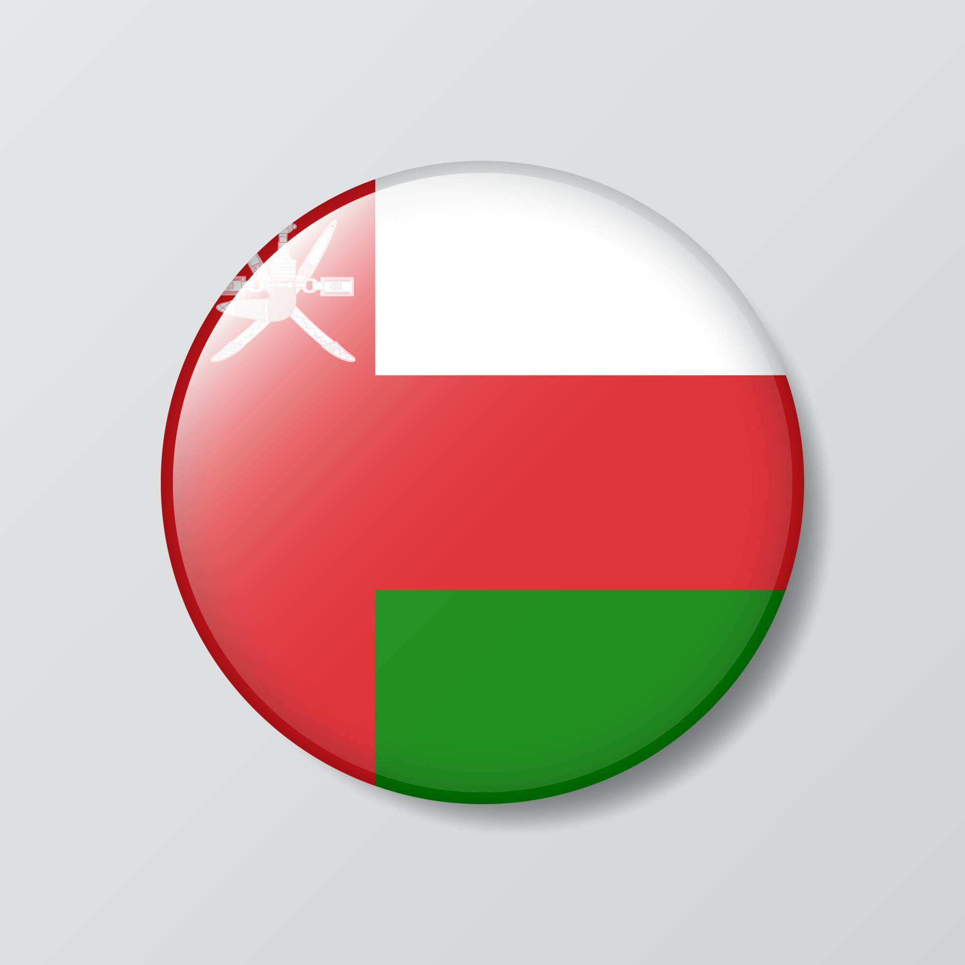 glossy button circle shaped Illustration of Oman flag 16872668 Vector Art at Vecteezy