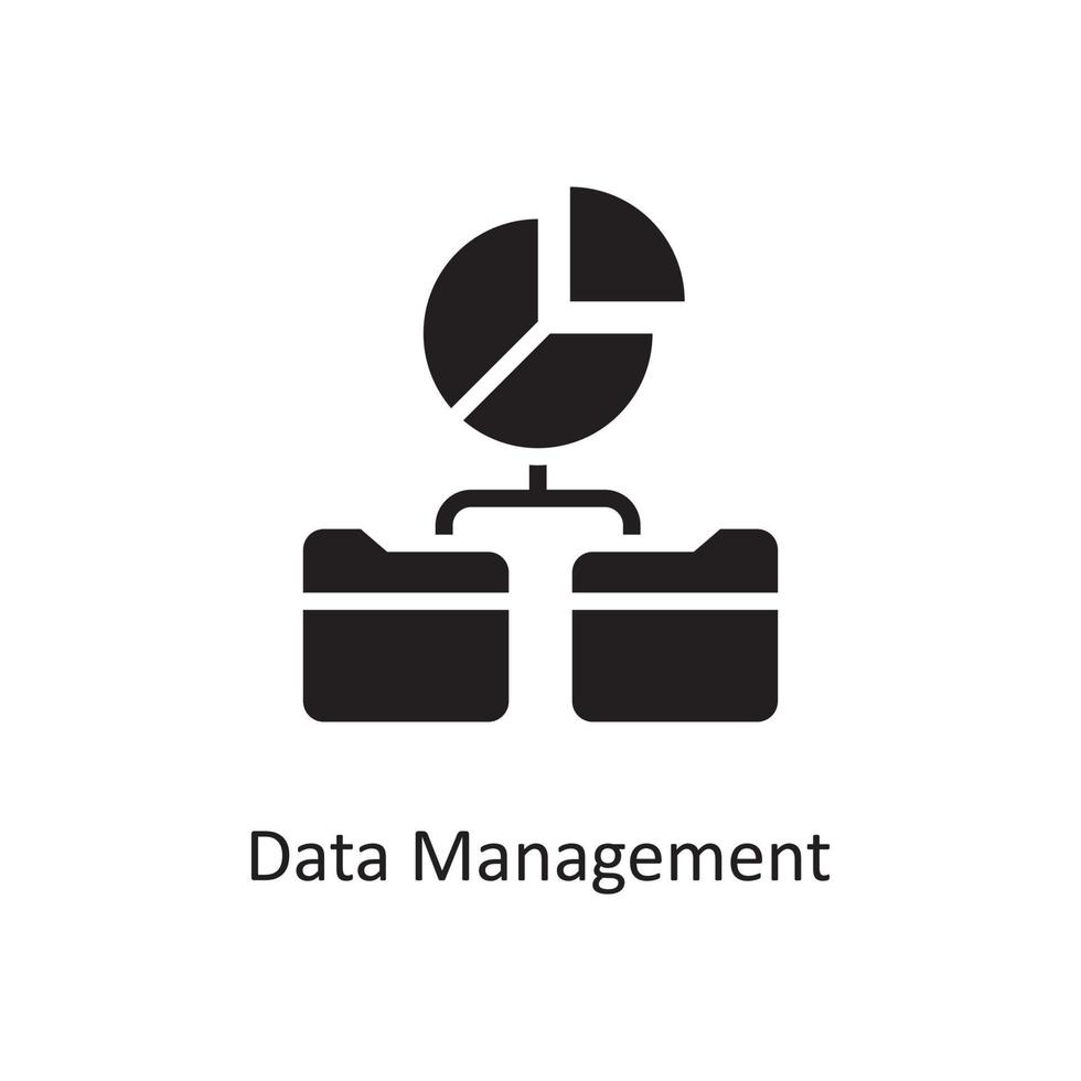 Data Management Vector Solid Icon Design illustration. Business And Data Management Symbol on ...