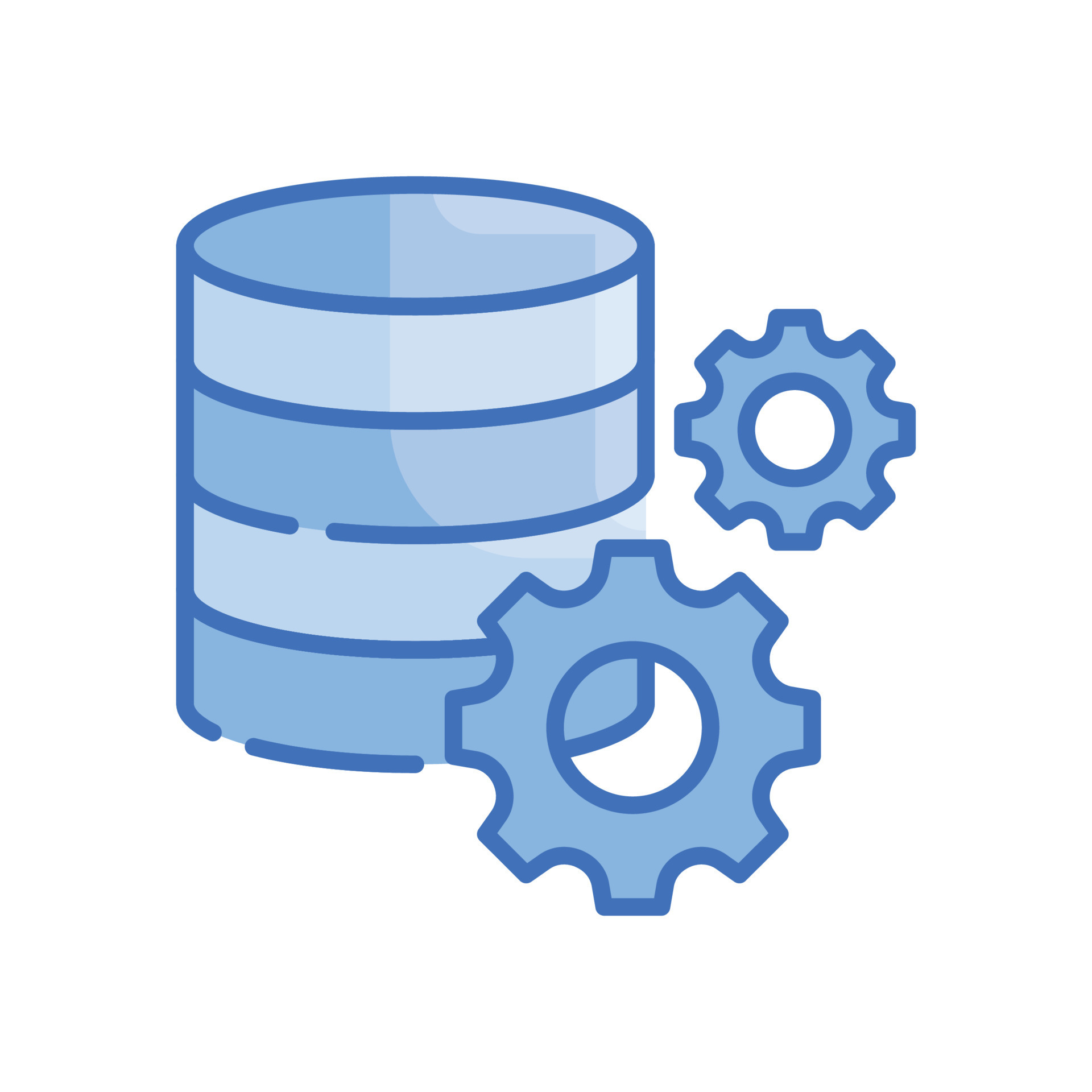 Database Management Vector Blue Icon Cloud Computing Symbol Eps 10 File