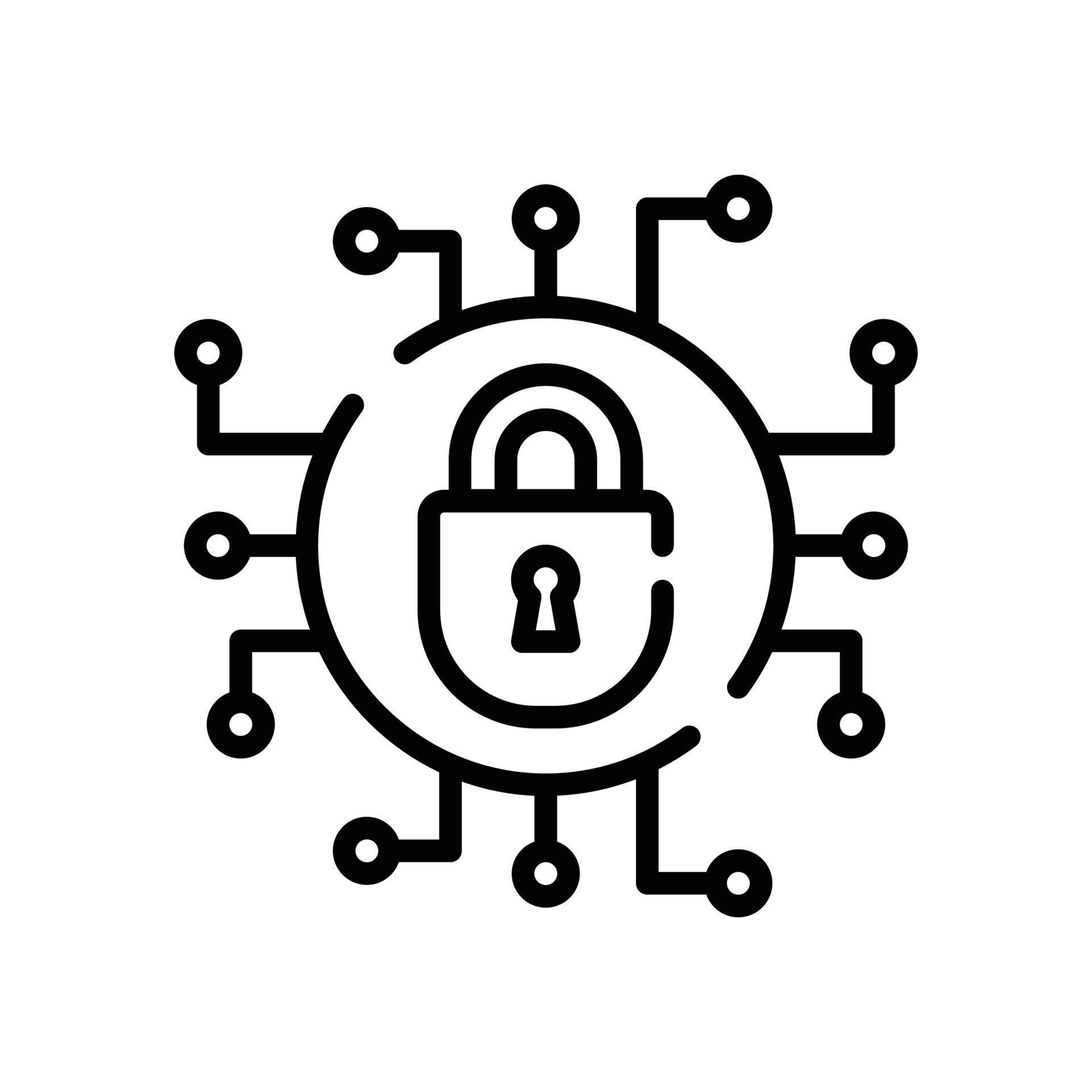Cyber Security Vector Line Icon Cloud Computing Symbol Eps 10 File 16877734 Vector Art At Vecteezy