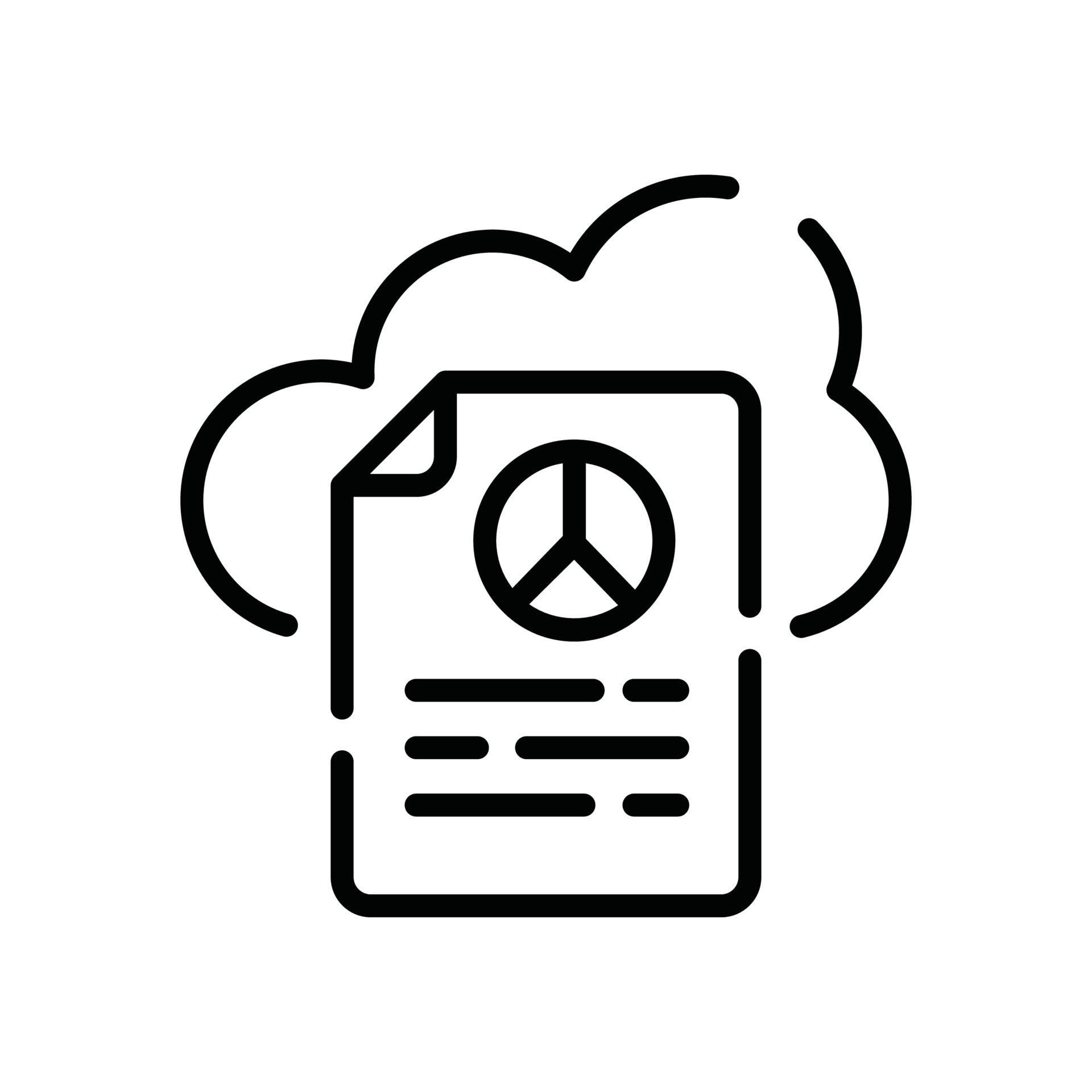 Cloud Data Analytics Vector Line Icon Cloud Computing Symbol Eps 10 File 16877735 Vector Art At