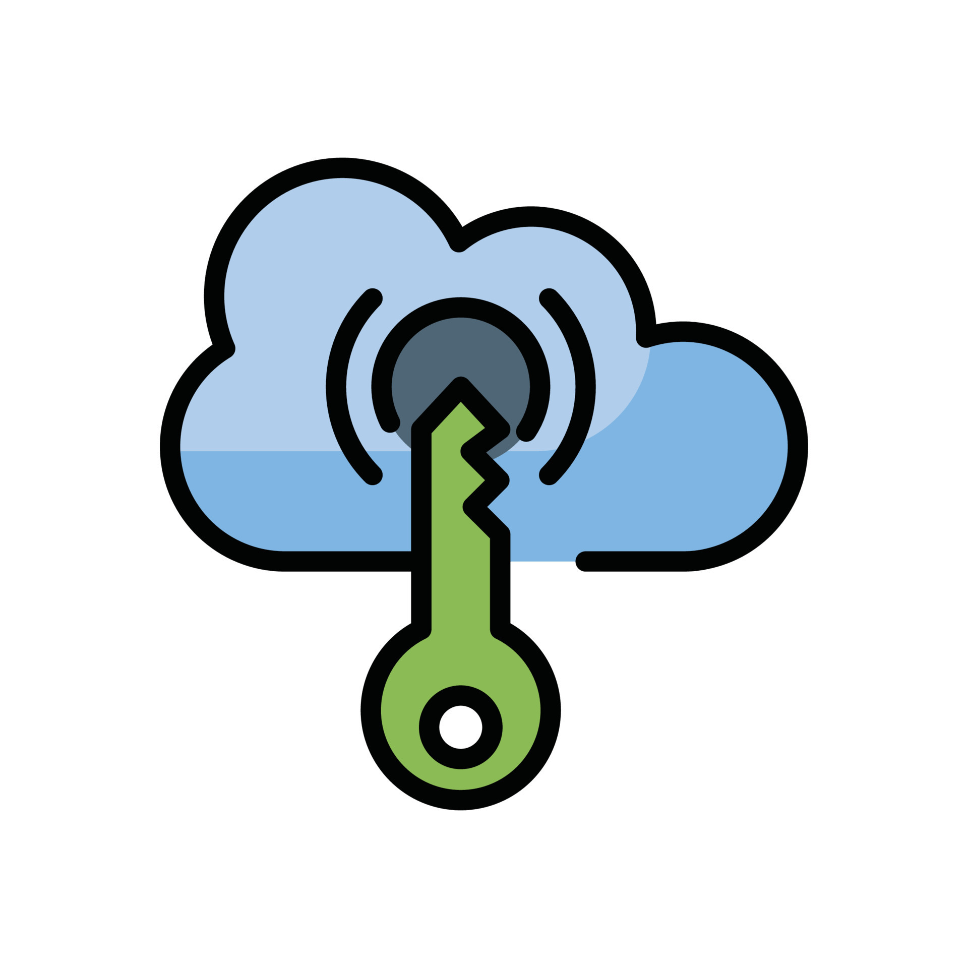 Cloud Access Vector Outline Filled Icon Cloud Computing Symbol Eps 10