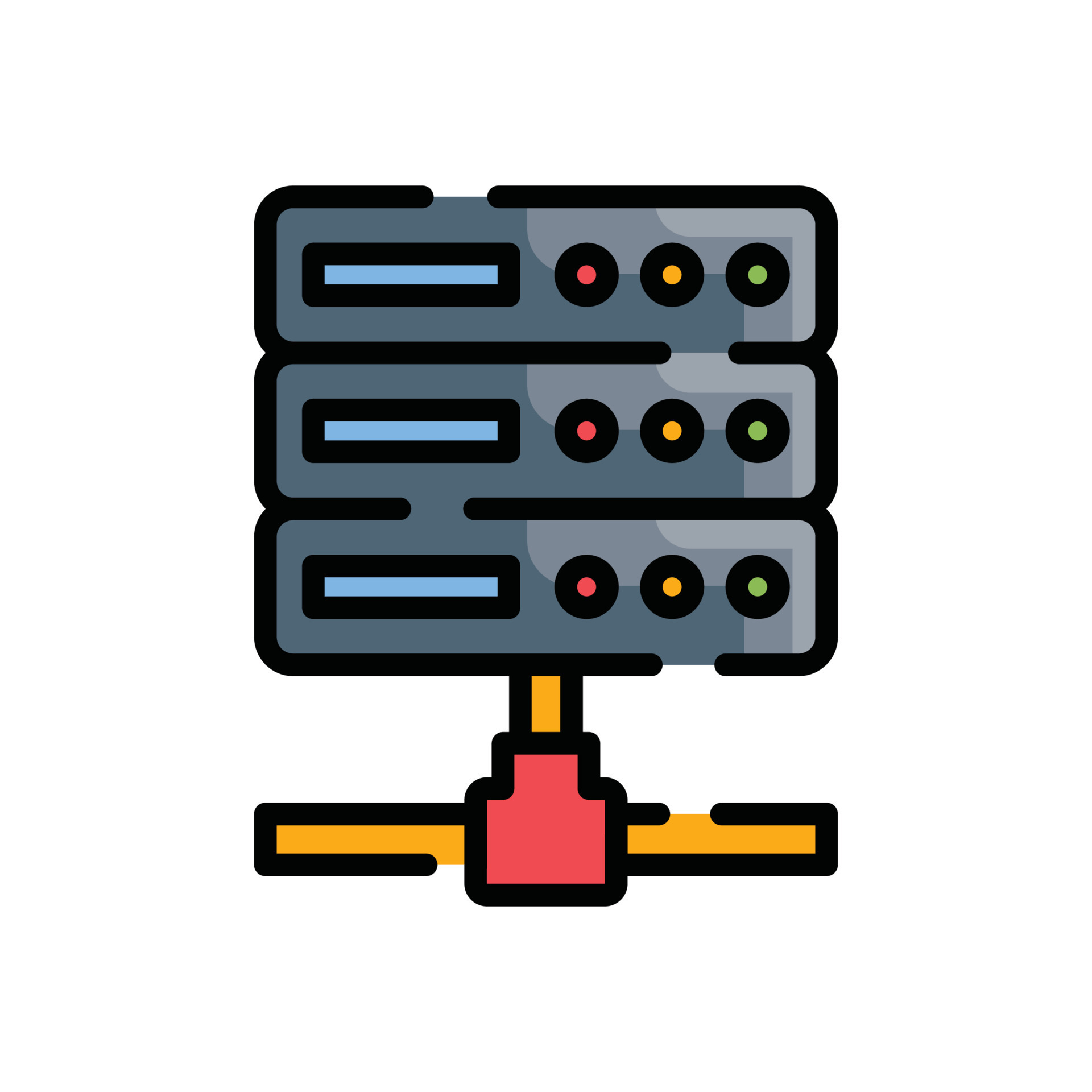 Network Server Vector Outline Filled Icon Cloud Computing Symbol Eps 10 File 16877741 Vector Art