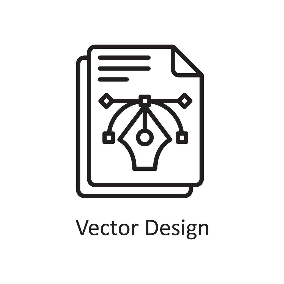 Vector Design Vector Outline Icon Design illustration. Design and ...
