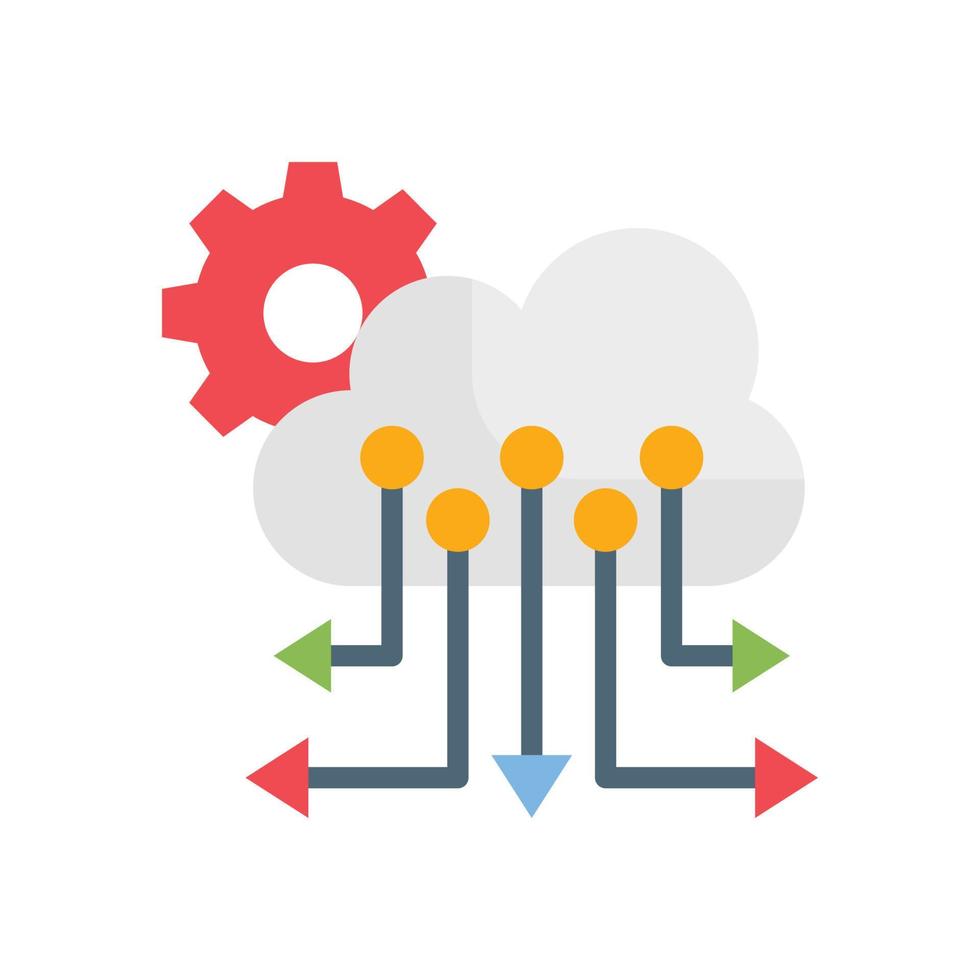 Cloud Management Vector Flat Icon Cloud Computing Symbol Eps 10 File 6327