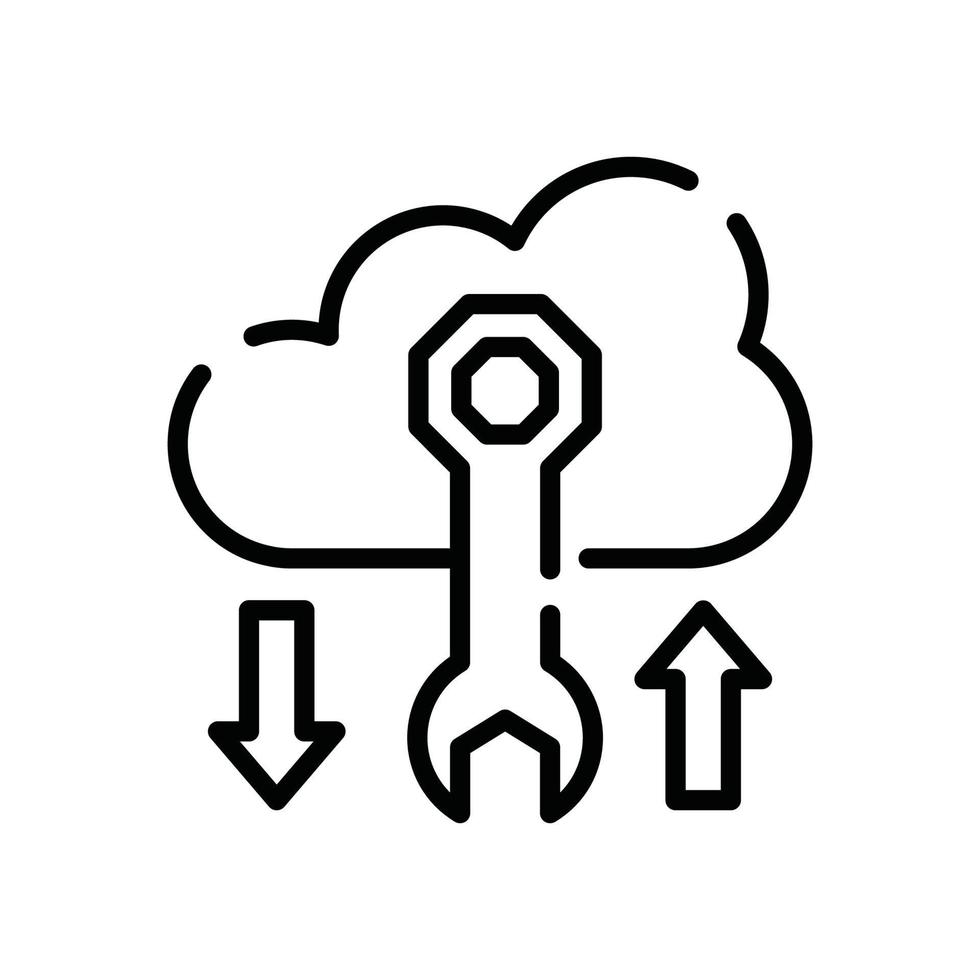 Cloud Engineering Vector Line Icon Cloud Computing Symbol Eps 10 File 16877844 Vector Art At