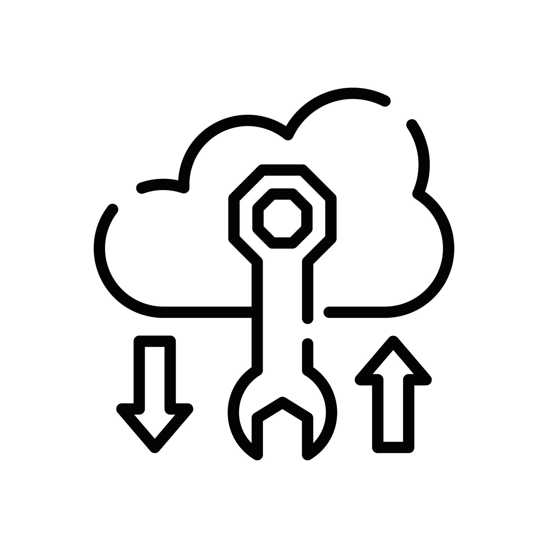 Cloud Engineering Vector Line Icon Cloud Computing Symbol Eps 10 File 16877844 Vector Art At