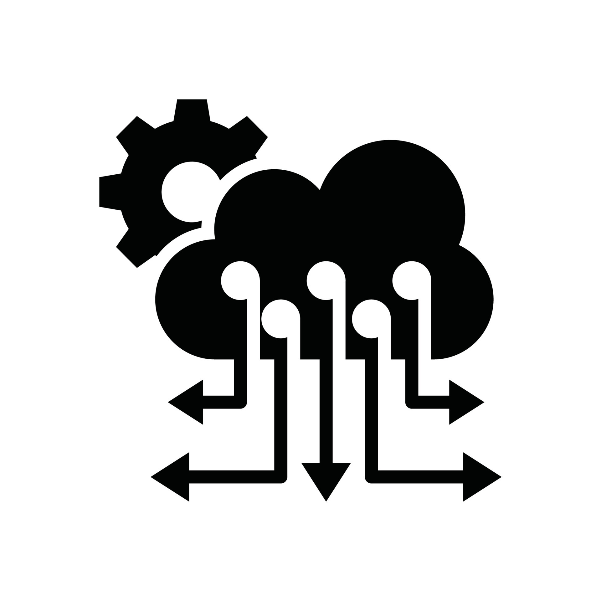 Cloud Management Vector Glyph Icon Cloud Computing Symbol Eps 10 File
