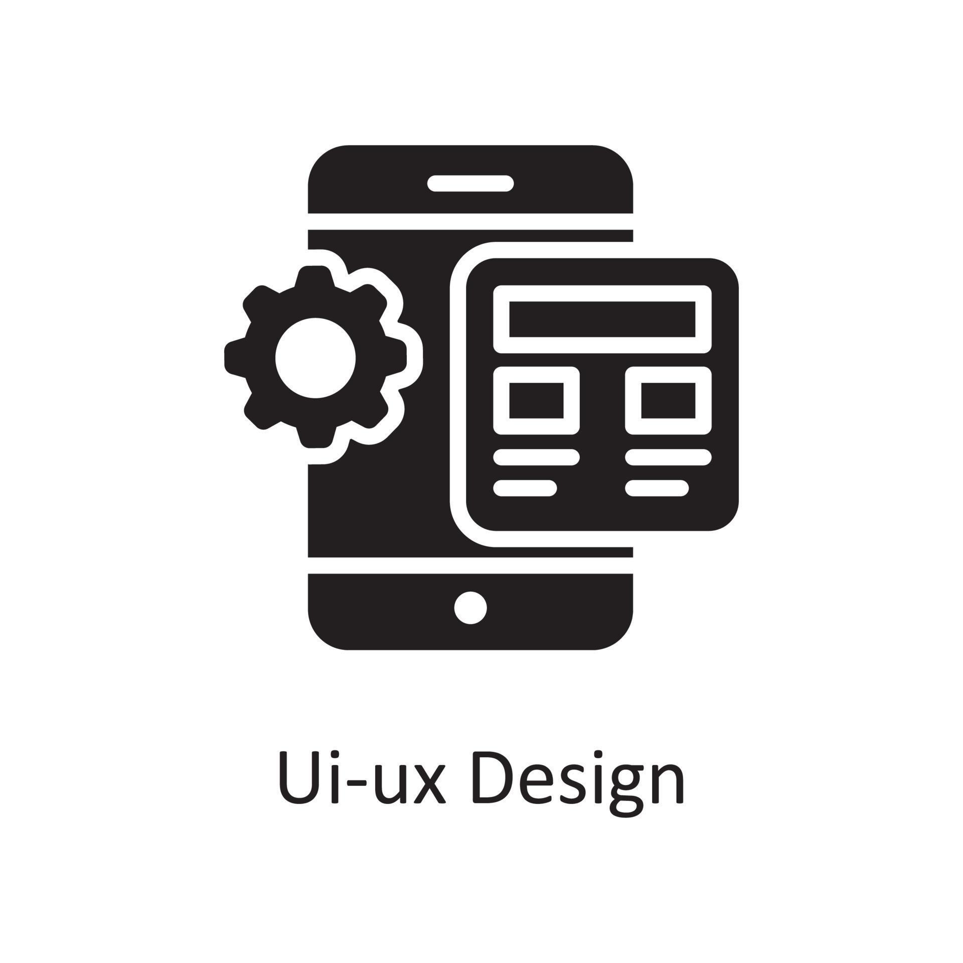 Ui-ux Design Vector Solid Icon Design illustration. Design and ...