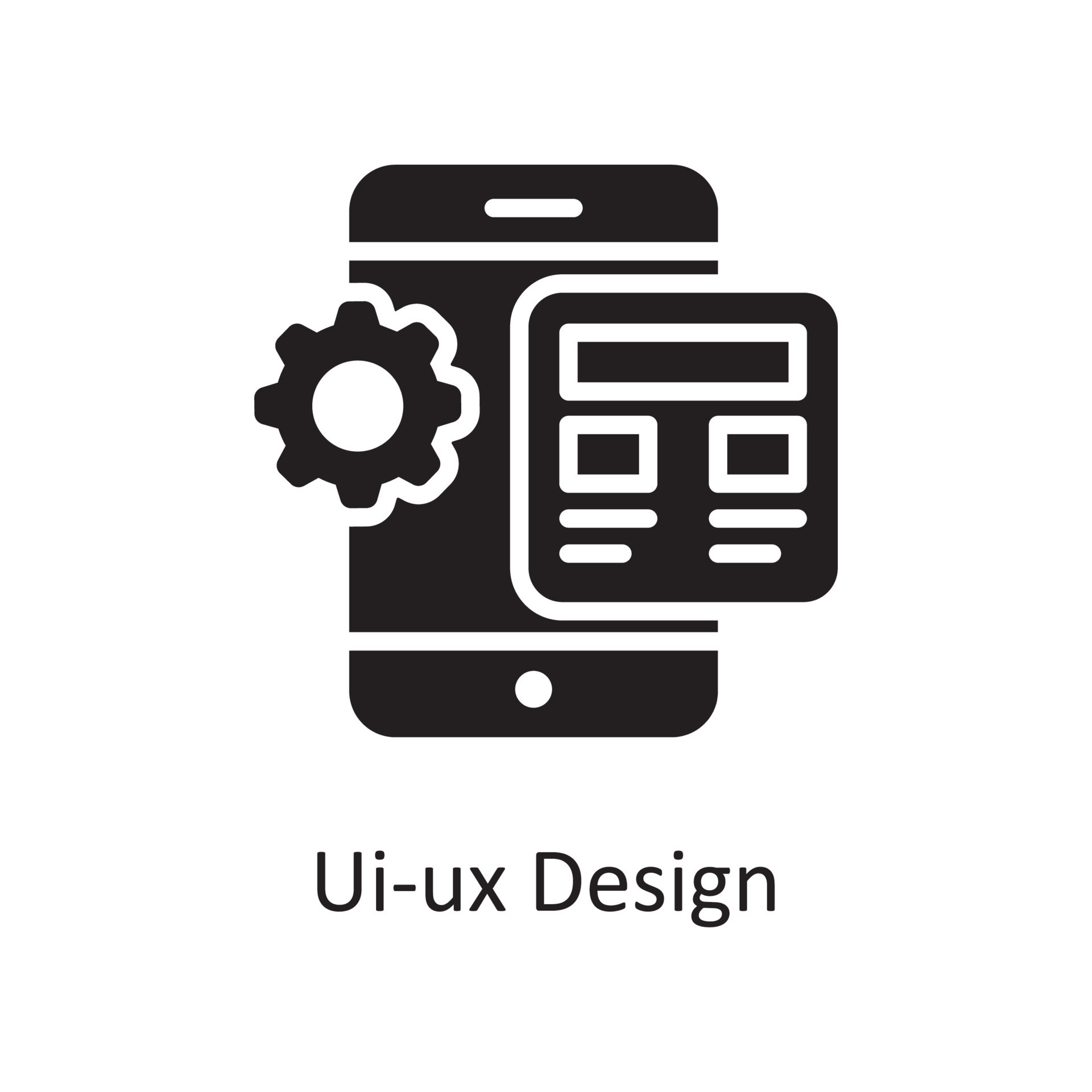 ilustración de diseño de icono sólido de vector de diseño ui-ux ...