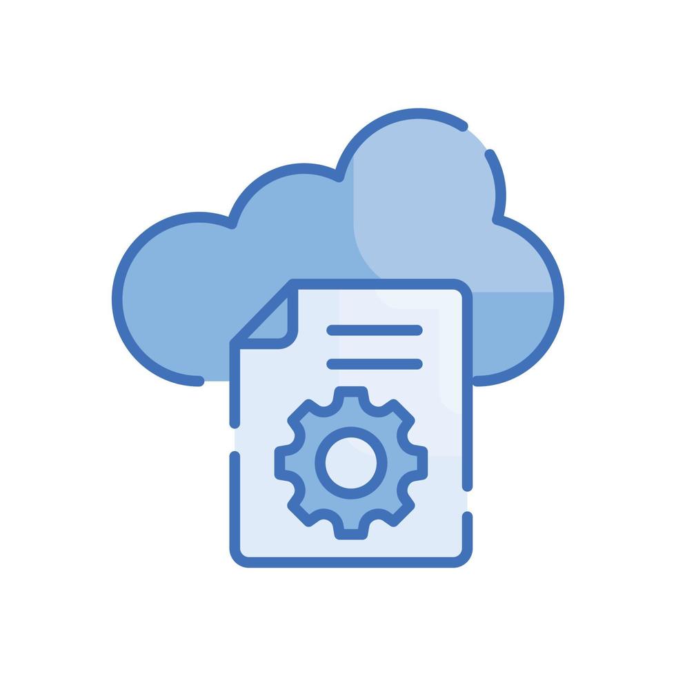 Cloud Processing Vector Blue Icon Cloud Computing Symbol Eps 10 File 16877913 Vector Art At Vecteezy