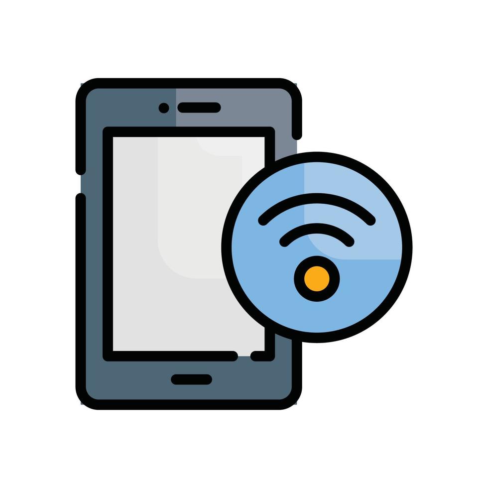 Mobile Network Vector Outline Filled Icon Cloud Computing Symbol Eps 10 File 16877937 Vector Art