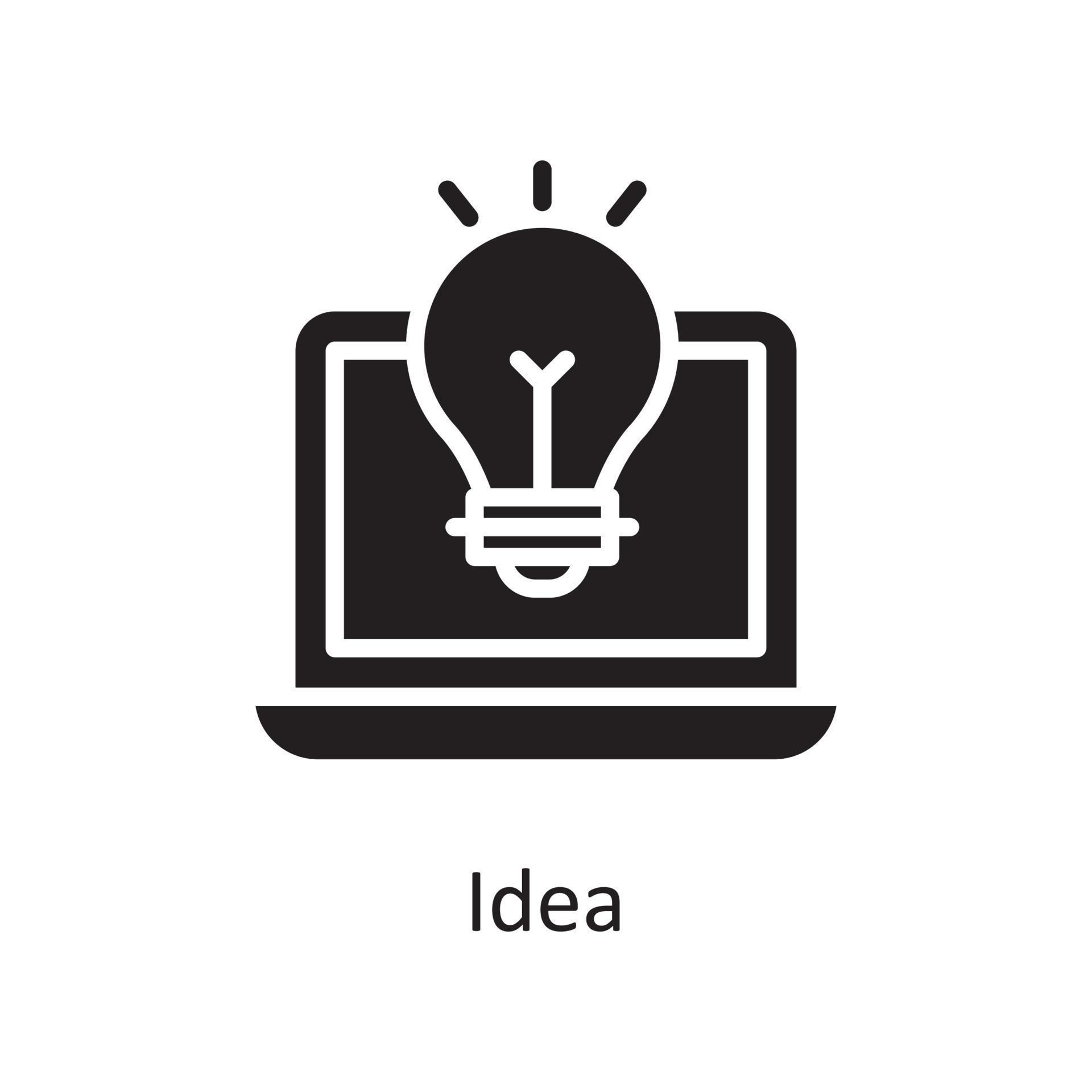 Idea Vector Solid Icon Design illustration. Design and Development Symbol on White background ...