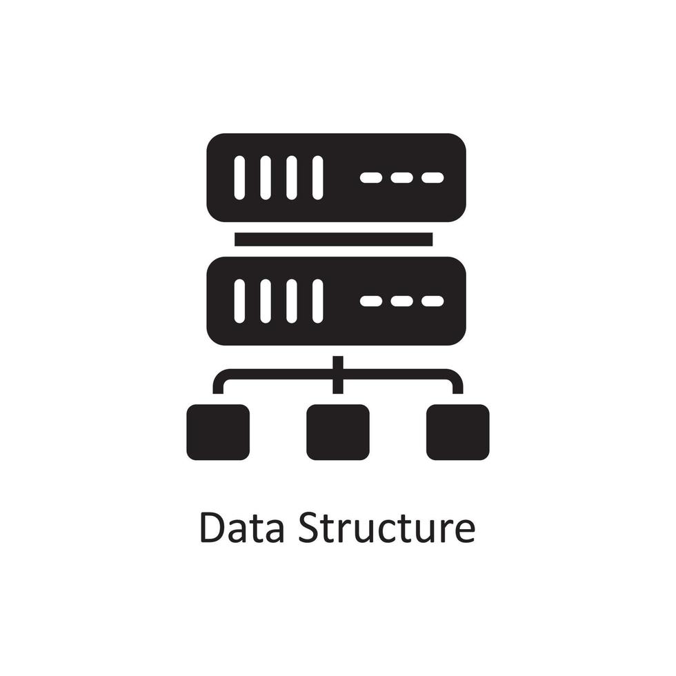 Data Structure Vector Solid Icon Design illustration. Business And Data ...