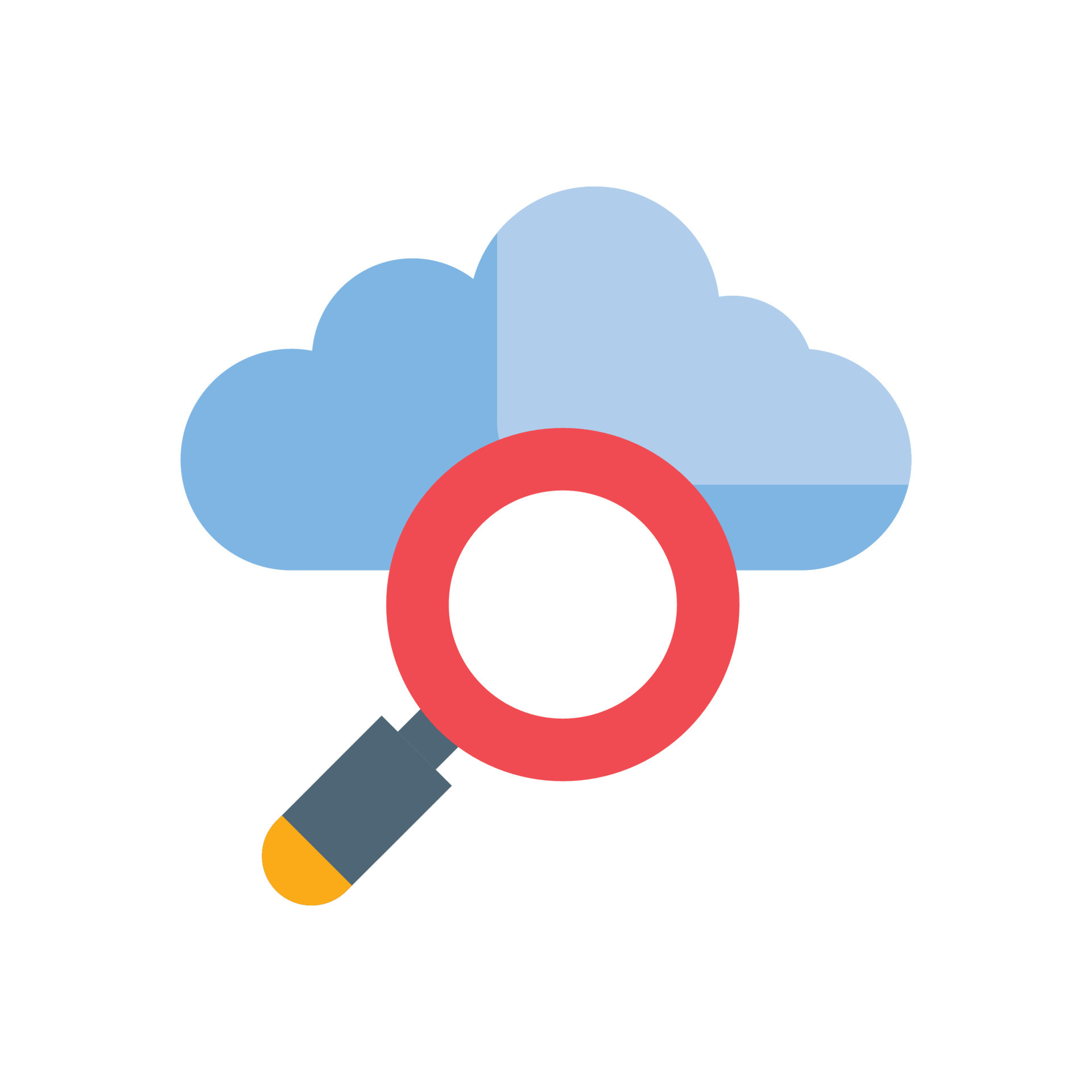 Cloud Data Search Vector Flat Icon Cloud Computing Symbol Eps 10 File