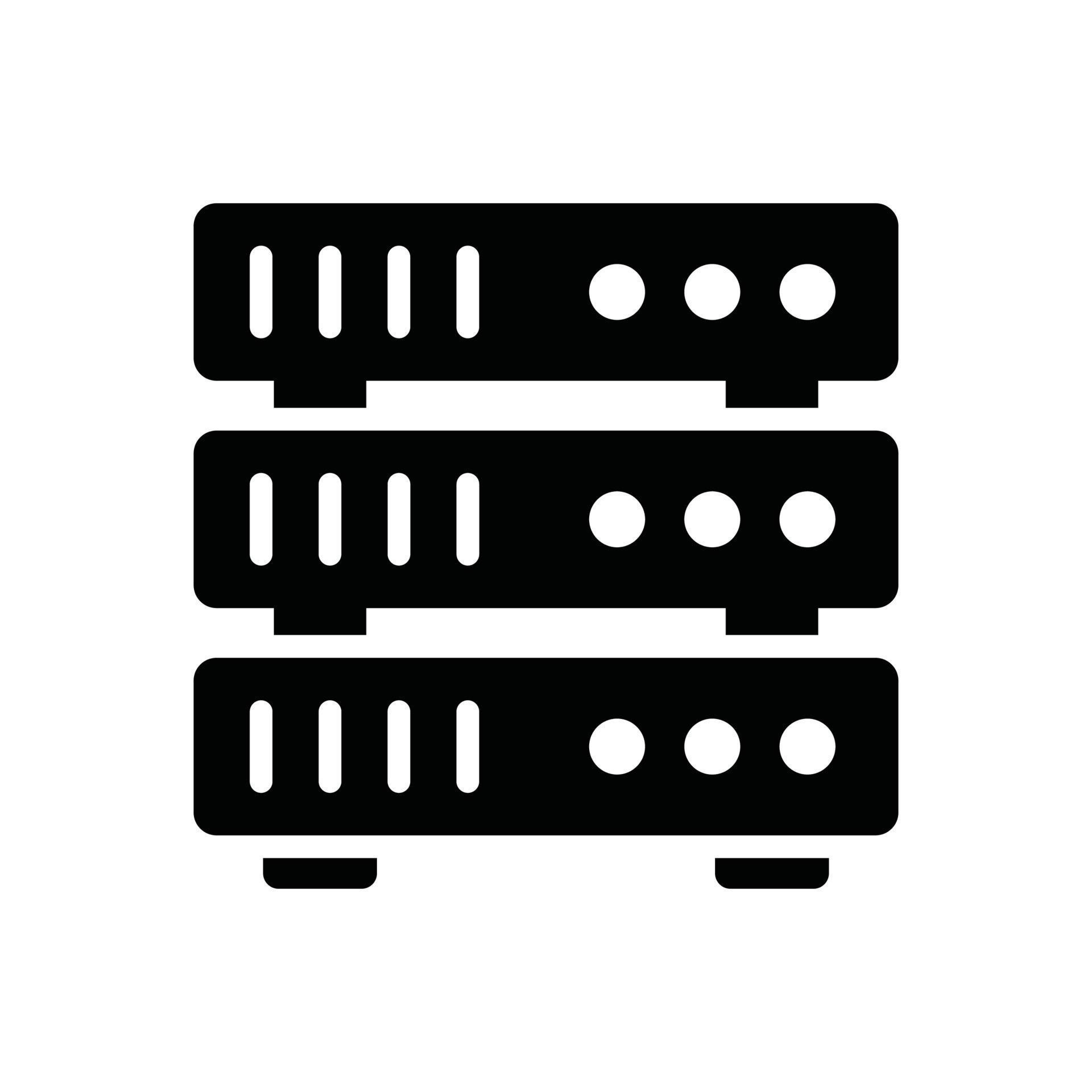 Server Vector Glyph Icon Cloud Computing Symbol Eps 10 File 16878023