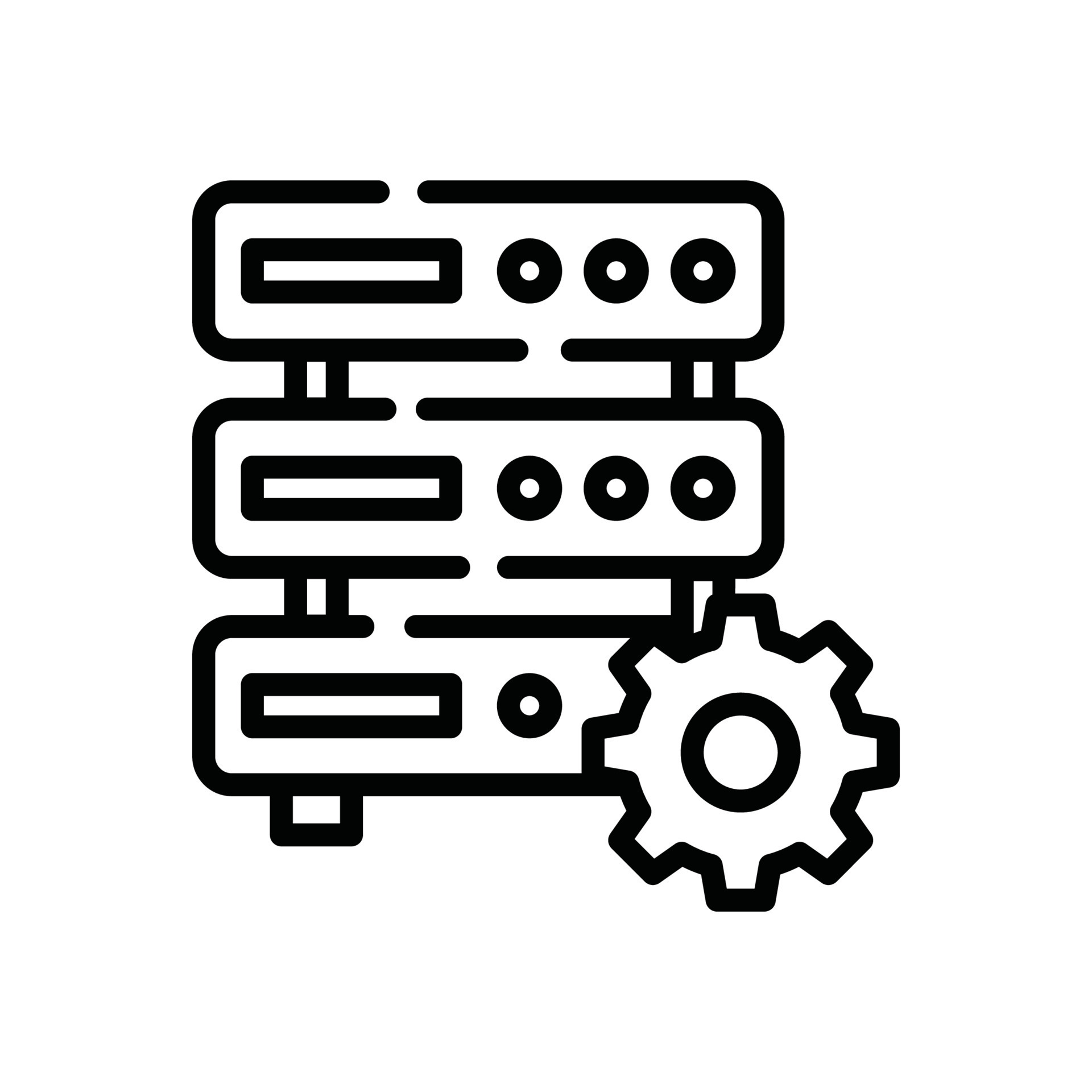 Dedicated Server Vector Line Icon Cloud Computing Symbol Eps 10 File