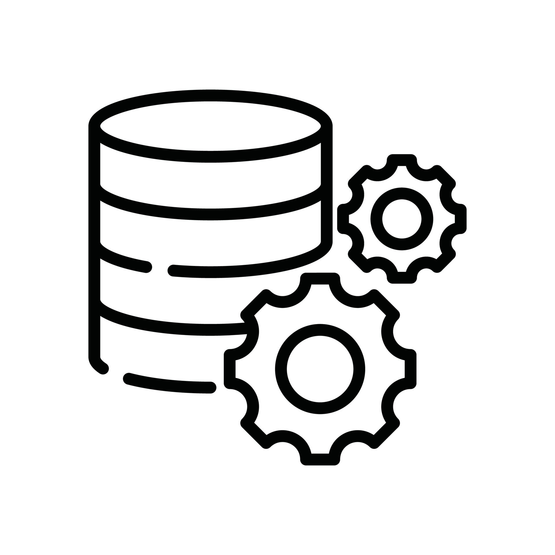 Database Management Vector Line Icon Cloud Computing Symbol Eps 10 File
