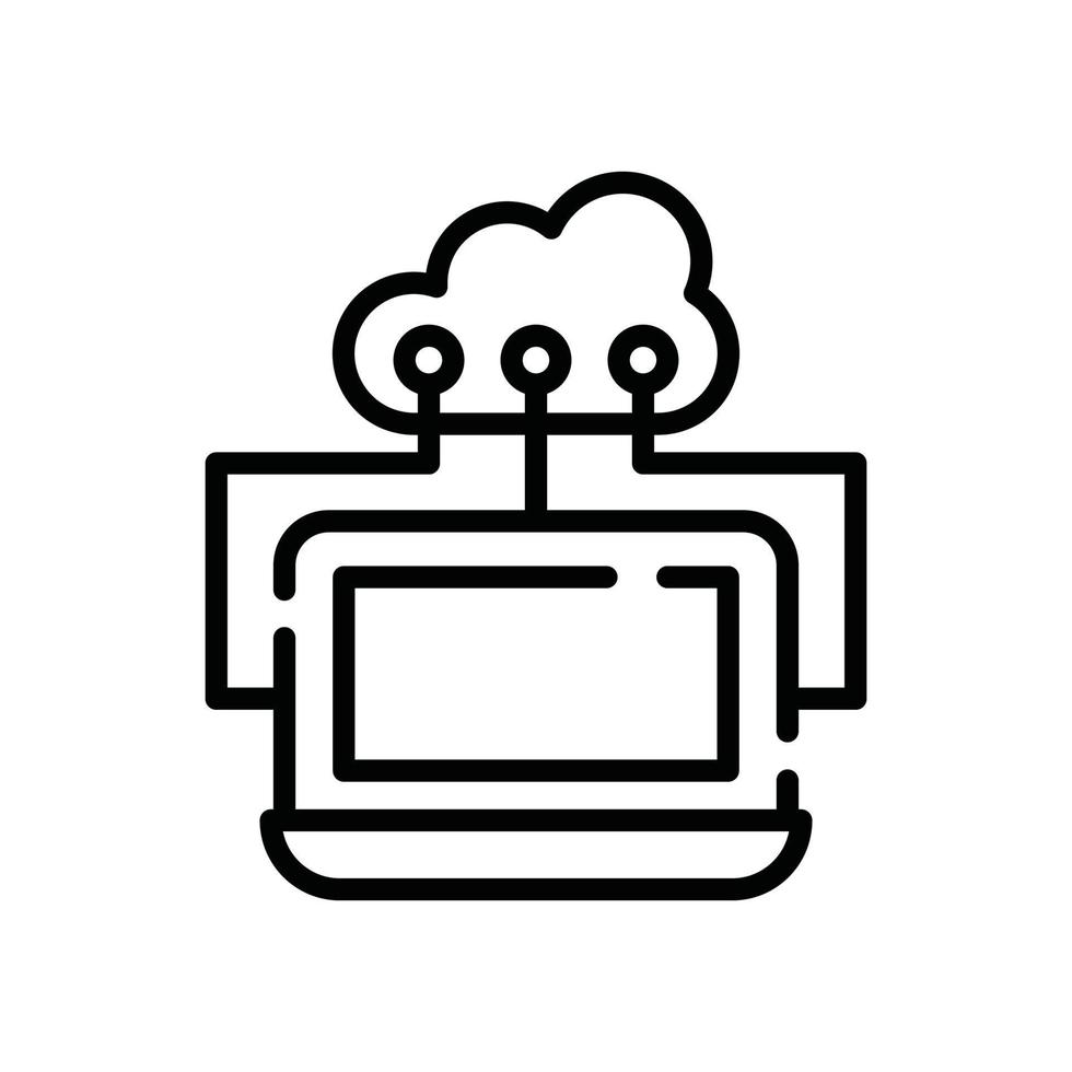 Cloud Computing Vector Line Icon Cloud Computing Symbol Eps 10 File