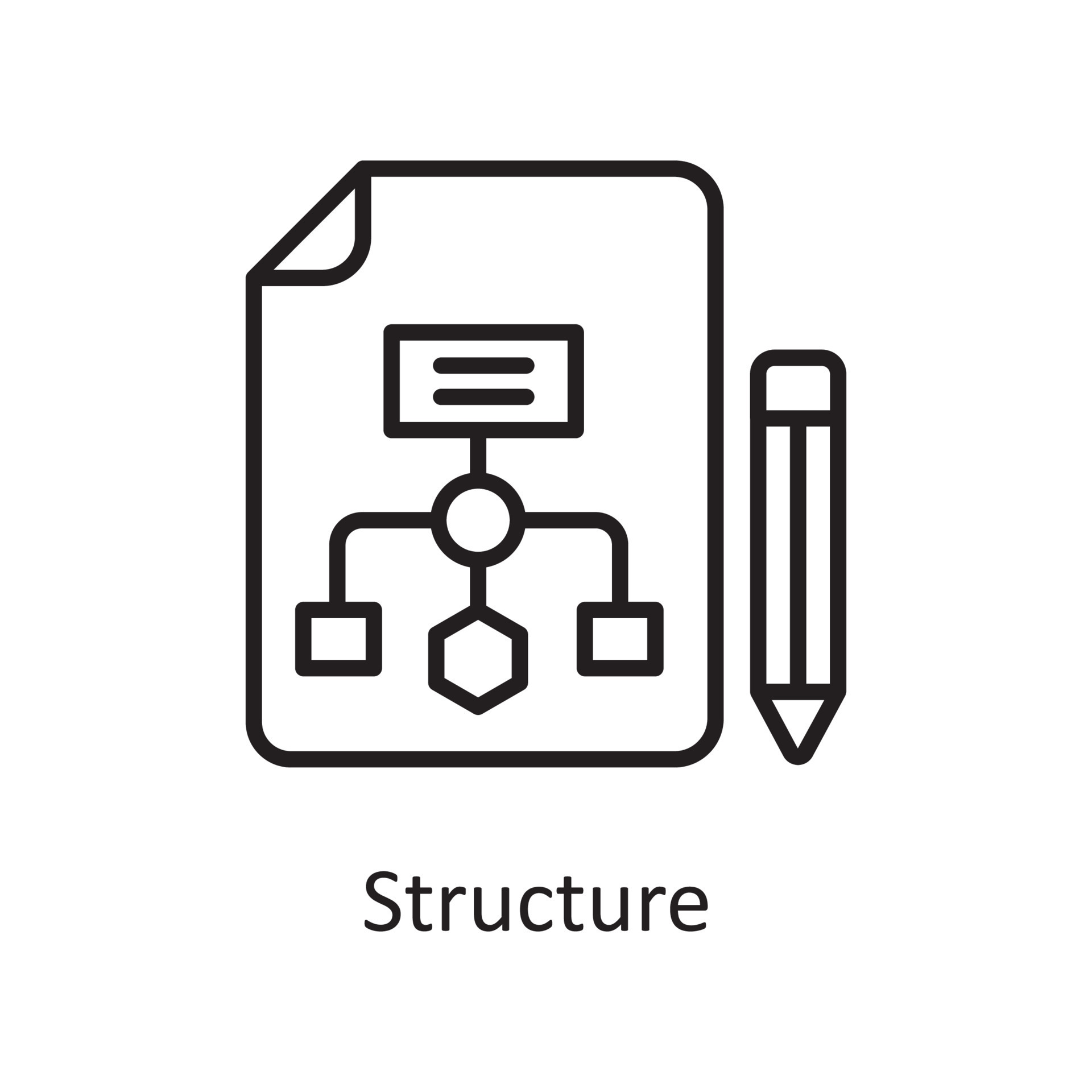 Structure Vector Outline Icon Design Illustration Design And
