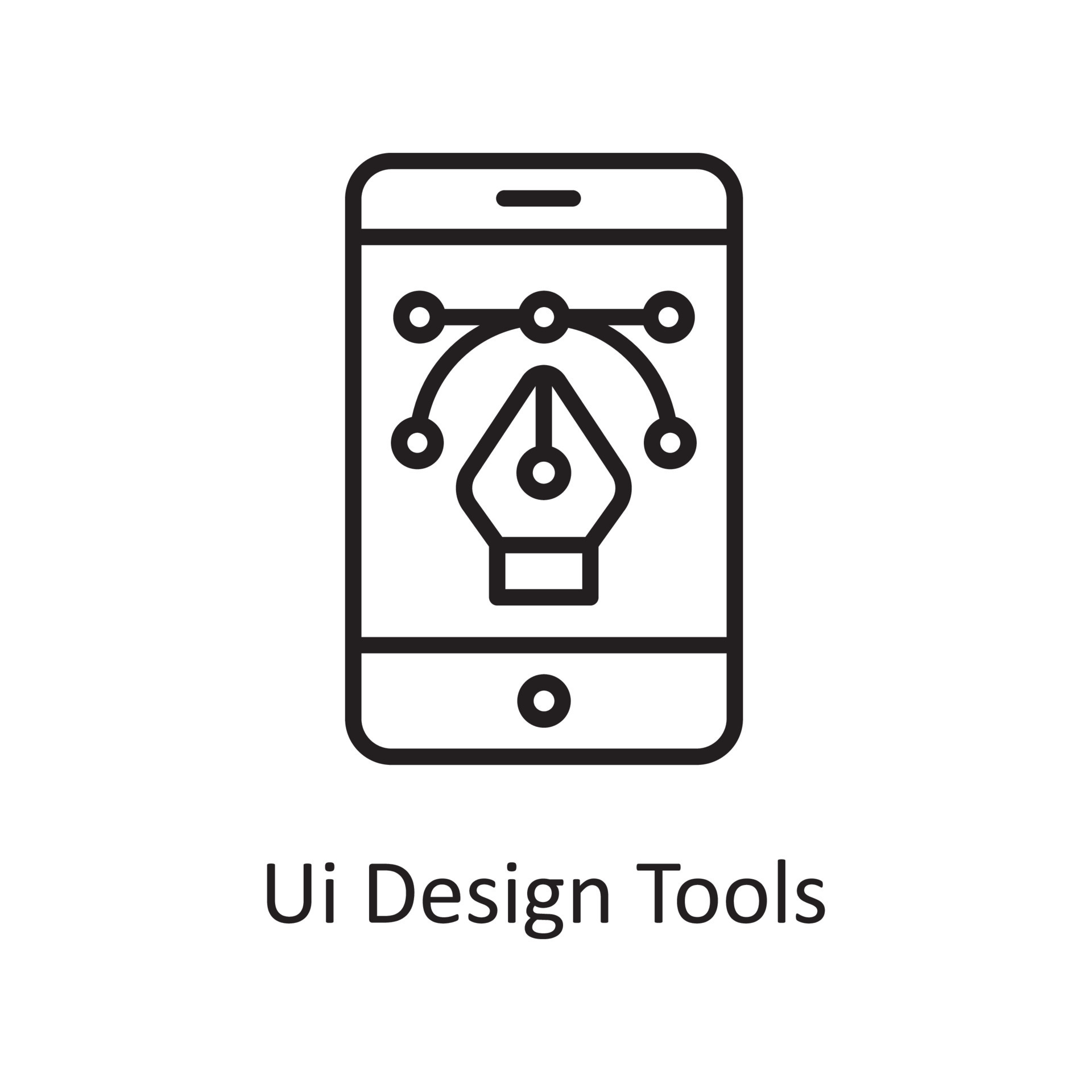 Ui Design Tools Vector Outline Icon Design Illustration Design And