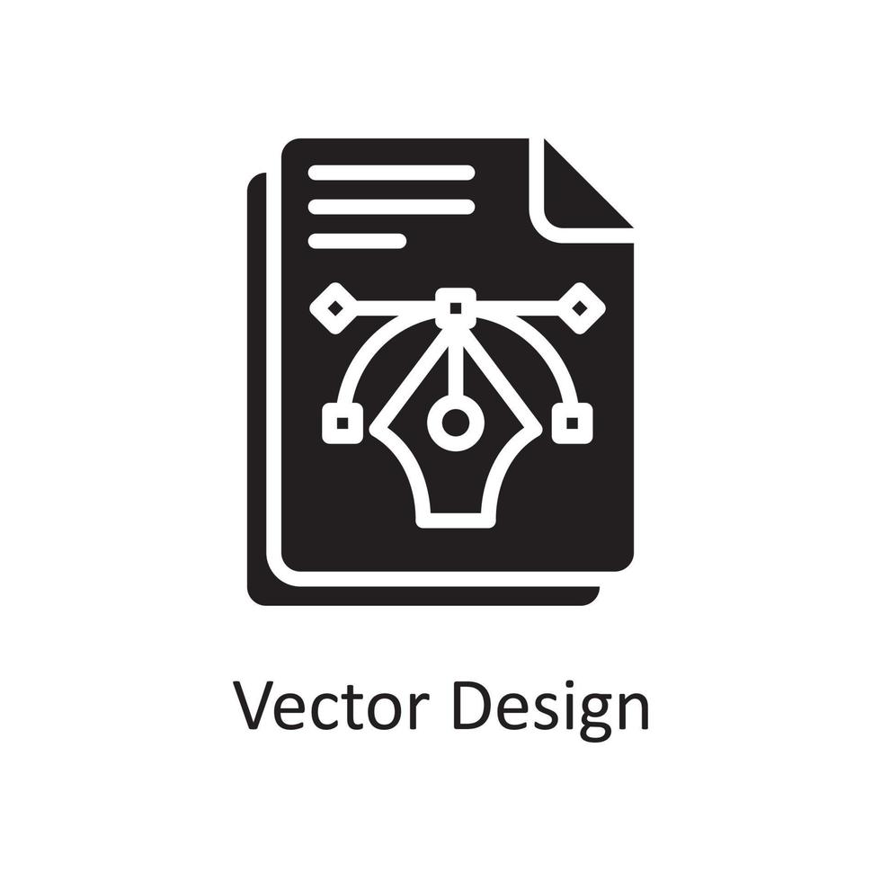 Vector Design Vector Solid Icon Design illustration. Design and Development Symbol on White ...