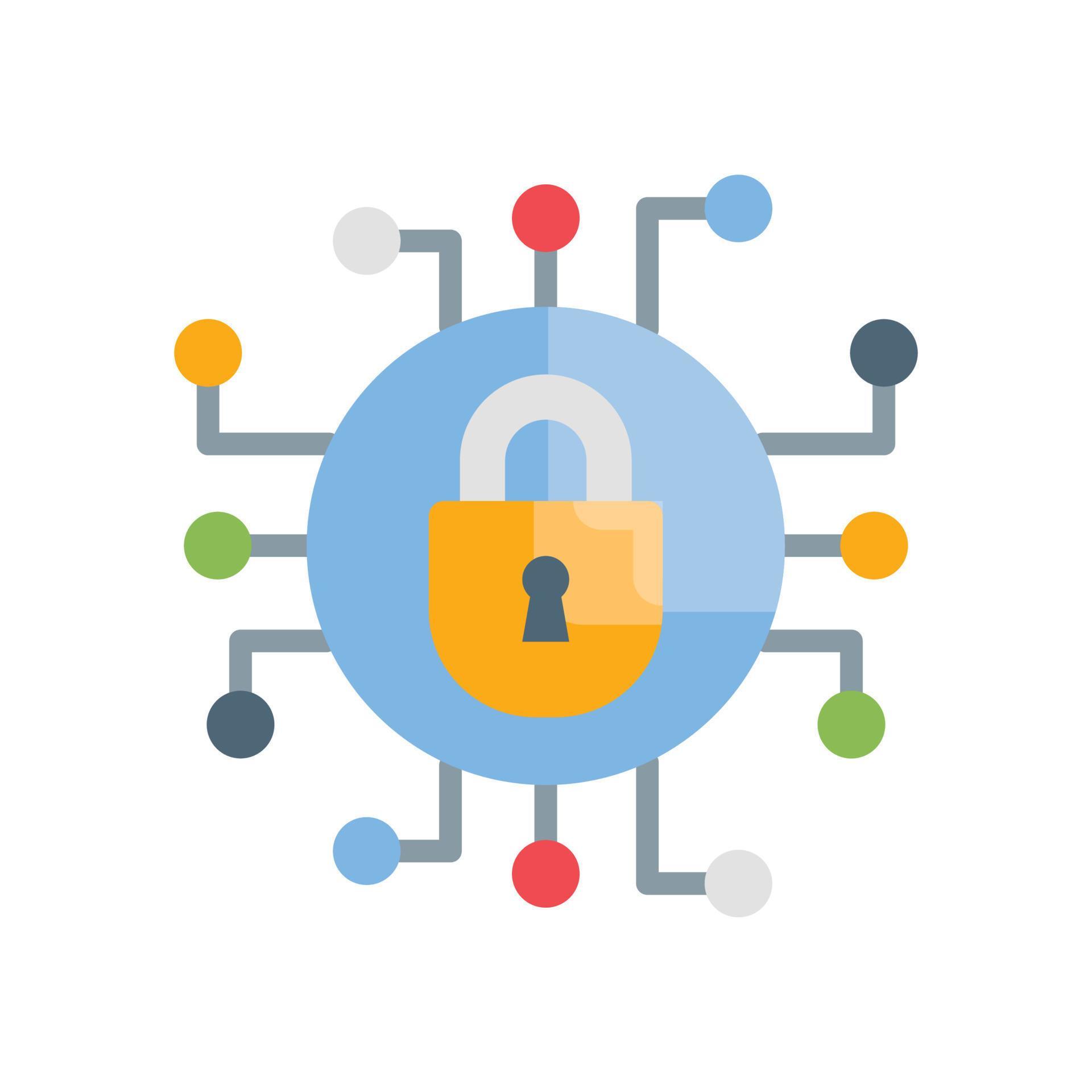 Cyber Security Vector Flat Icon Cloud Computing Symbol Eps 10 File 16878130 Vector Art At Vecteezy