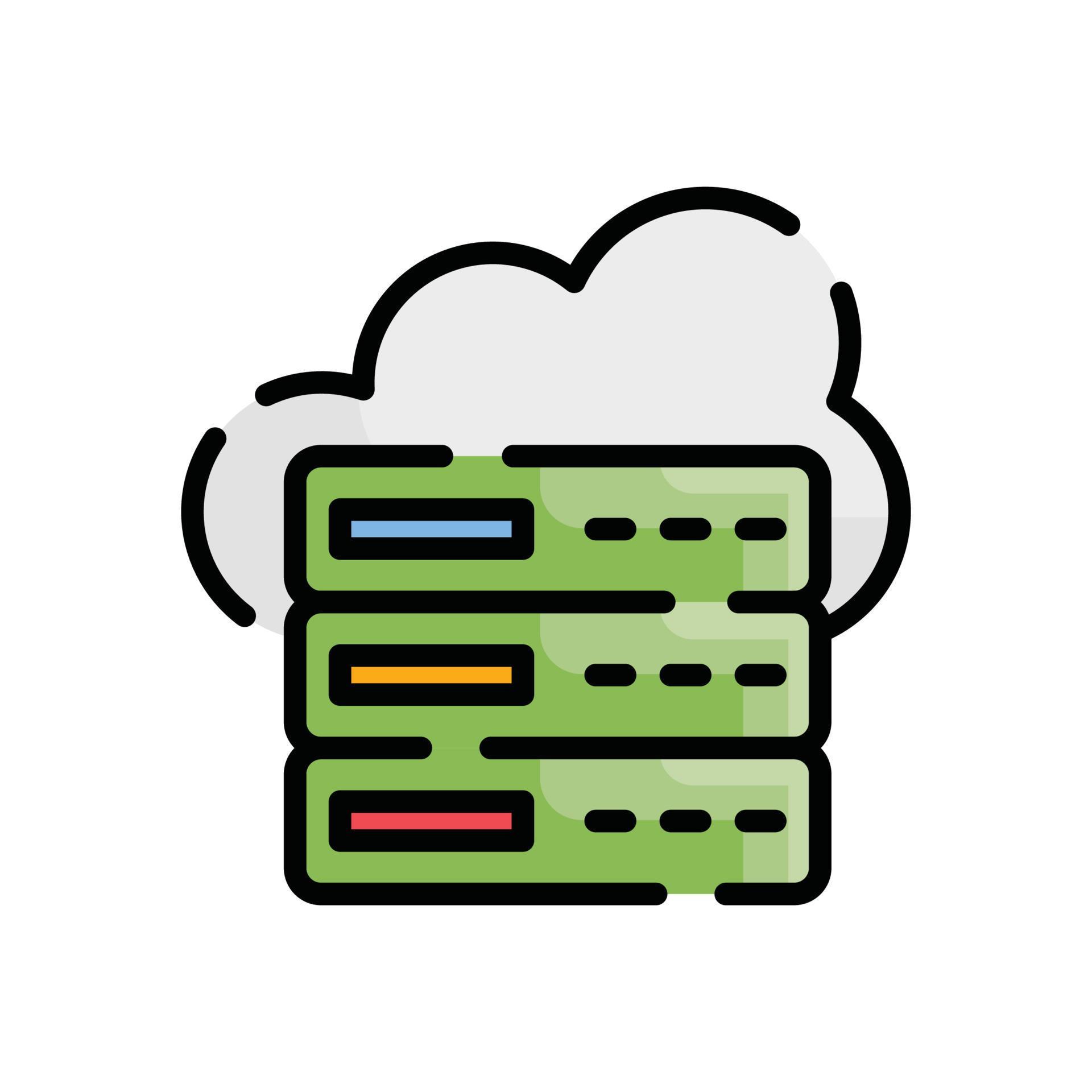 Cloud Hosting Vector Outline Filled Icon Cloud Computing Symbol Eps 10 File 16878142 Vector Art