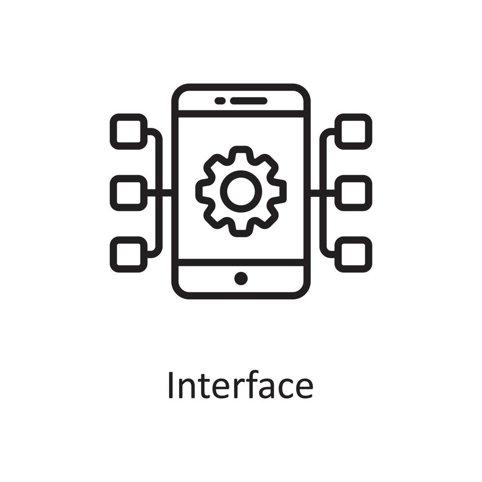Interface Vector Outline Icon Design illustration. Design and ...
