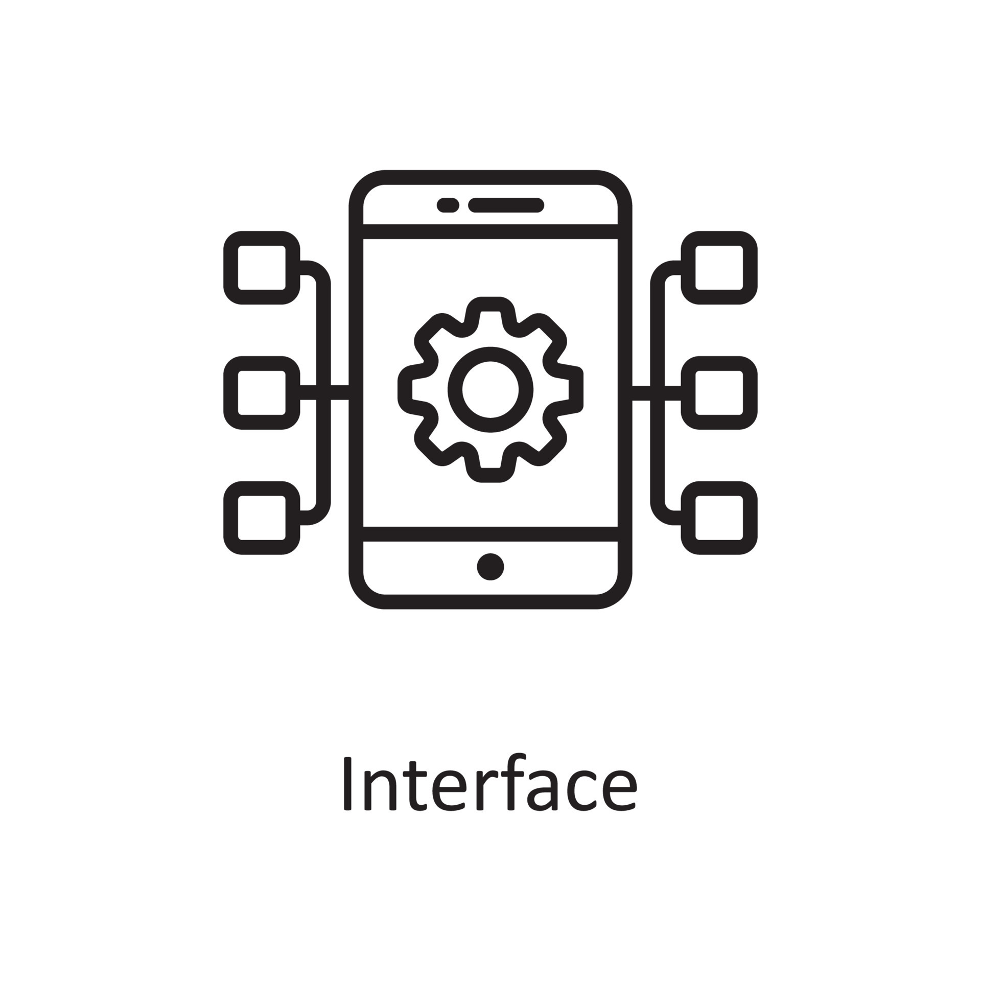 Interface Vector Outline Icon Design illustration. Design and ...