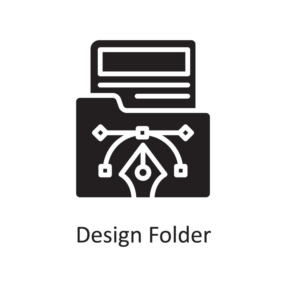 Design Folder Vector Solid Icon Design illustration. Design and ...