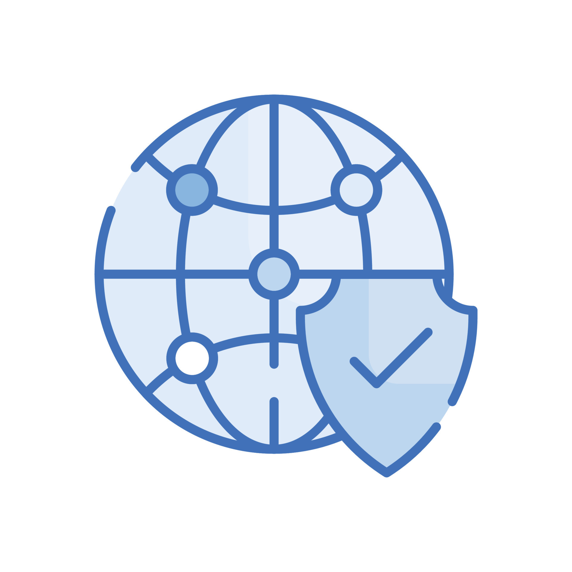 Network Security Vector Blue Icon Cloud Computing Symbol Eps 10 File