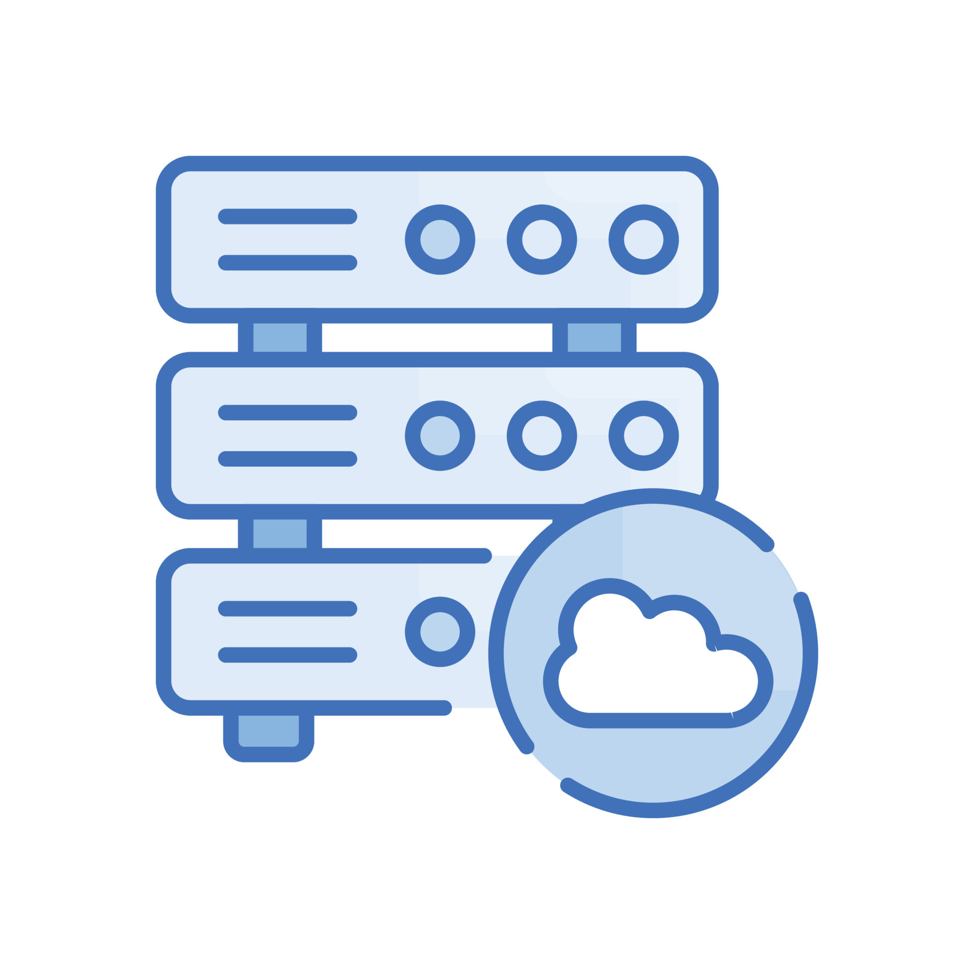 Cloud Database Vector Blue Icon Cloud Computing Symbol Eps 10 File 16878319 Vector Art At Vecteezy