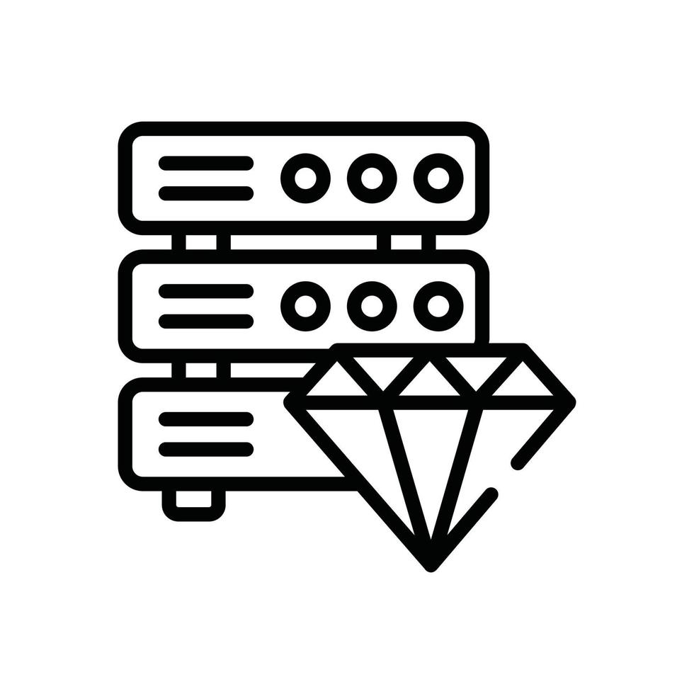 Hosting Server Vector Line Icon Cloud Computing Symbol Eps 10 File