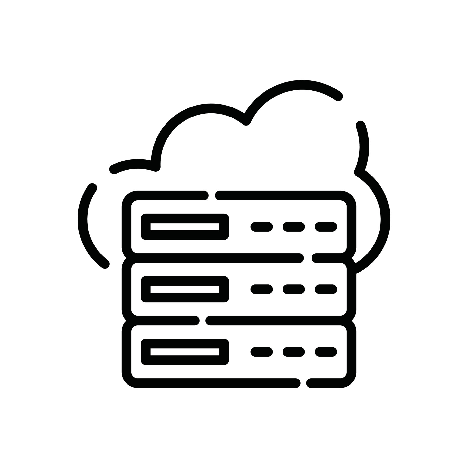 Cloud Hosting Vector Line Icon Cloud Computing Symbol Eps 10 File 16878336 Vector Art At Vecteezy