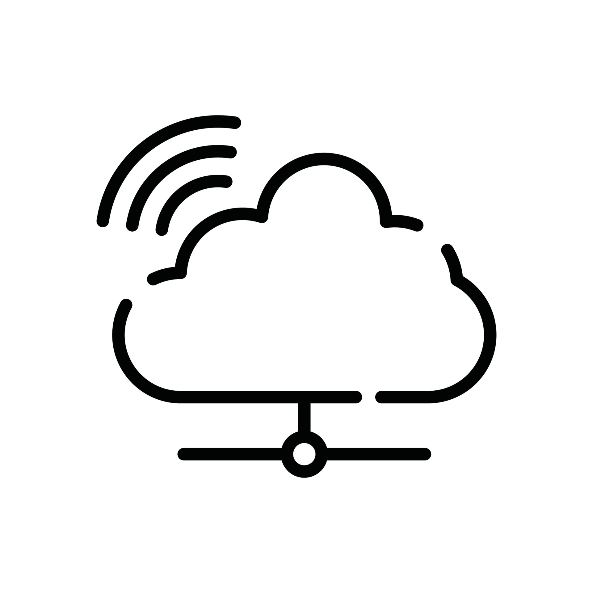 Cloud Internet Vector Line Icon Cloud Computing Symbol Eps 10 File 16878338 Vector Art At Vecteezy