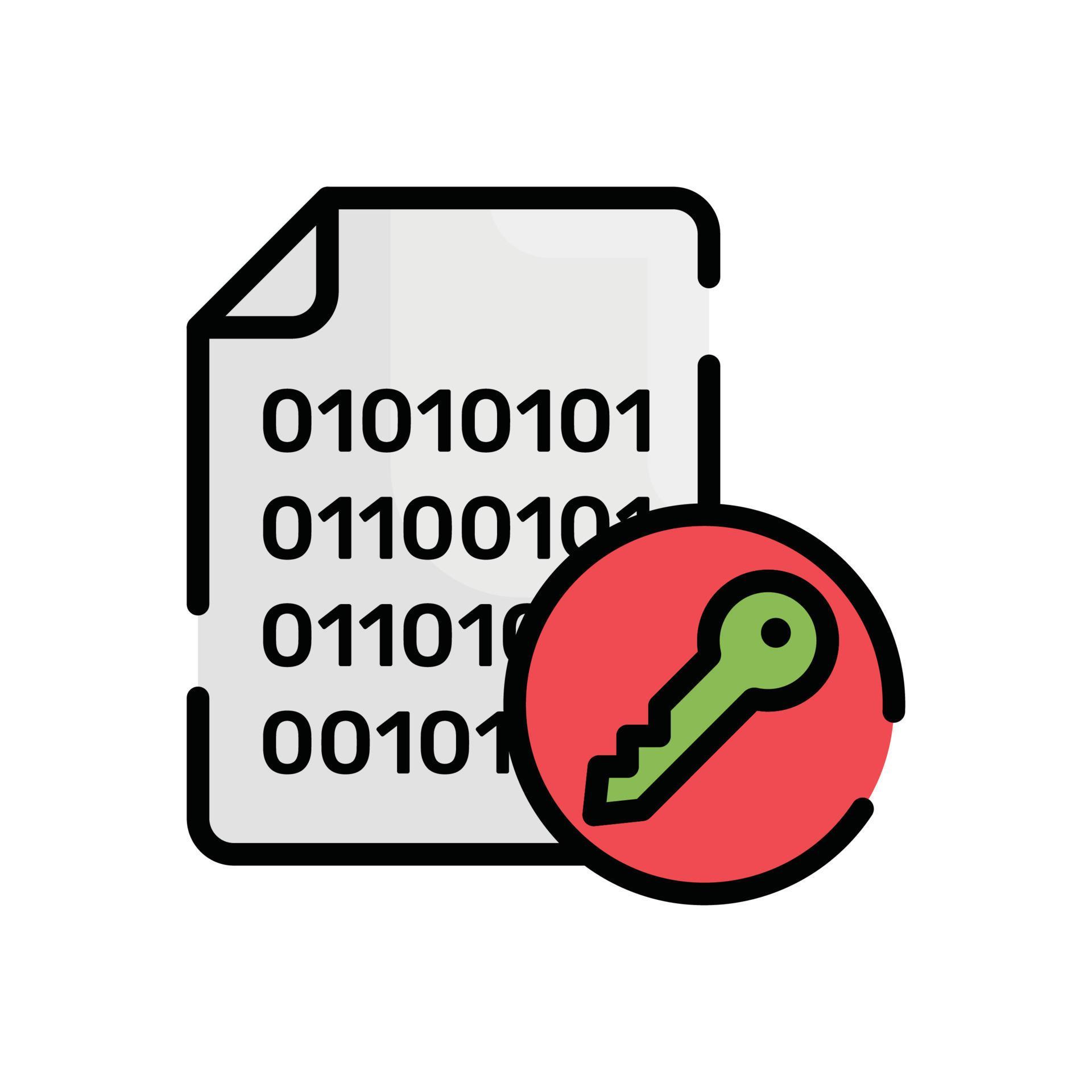 Data Encryption Vector Outline Filled Icon Cloud Computing Symbol Eps 10 File 16878341 Vector