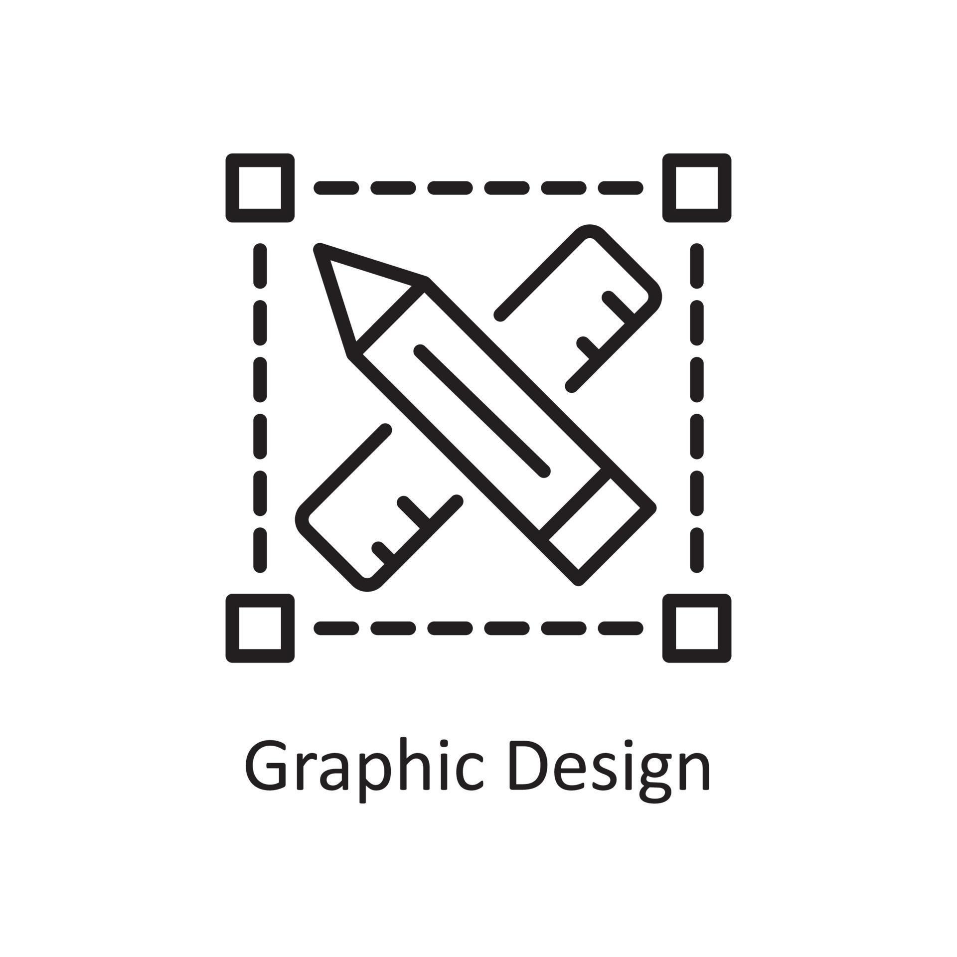 Graphic Design Vector Outline Icon Design illustration. Design and ... Graphic Design Vector Outline Icon Design illustration. Design and ...