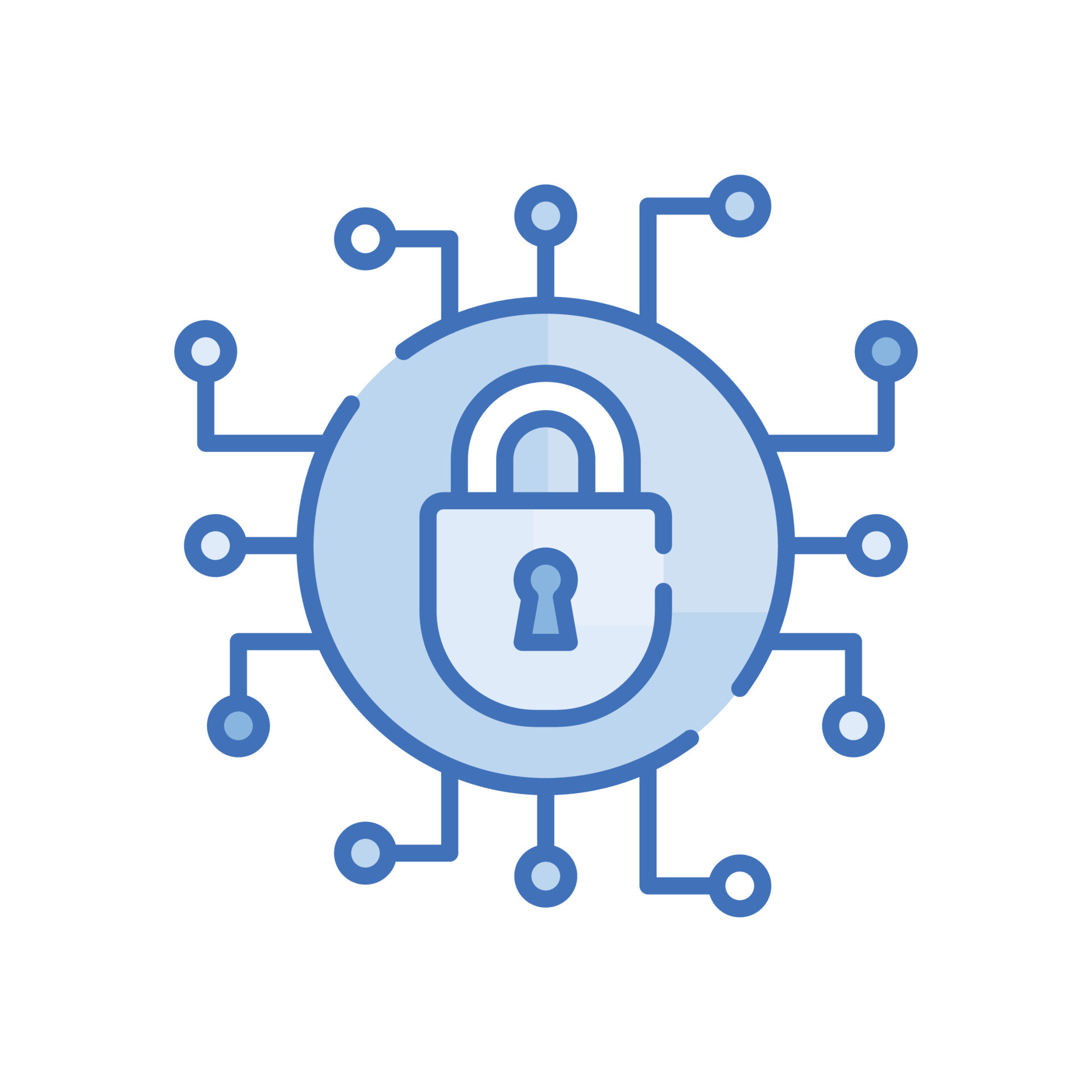 Cyber Security Vector Blue Icon Cloud Computing Symbol Eps 10 File 16878418 Vector Art At Vecteezy