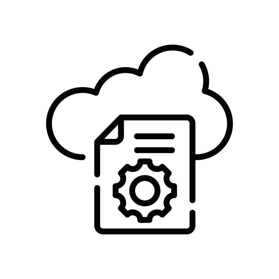 Cloud Processing Vector Line Icon Cloud Computing Symbol Eps 10 File 16878429 Vector Art At Vecteezy